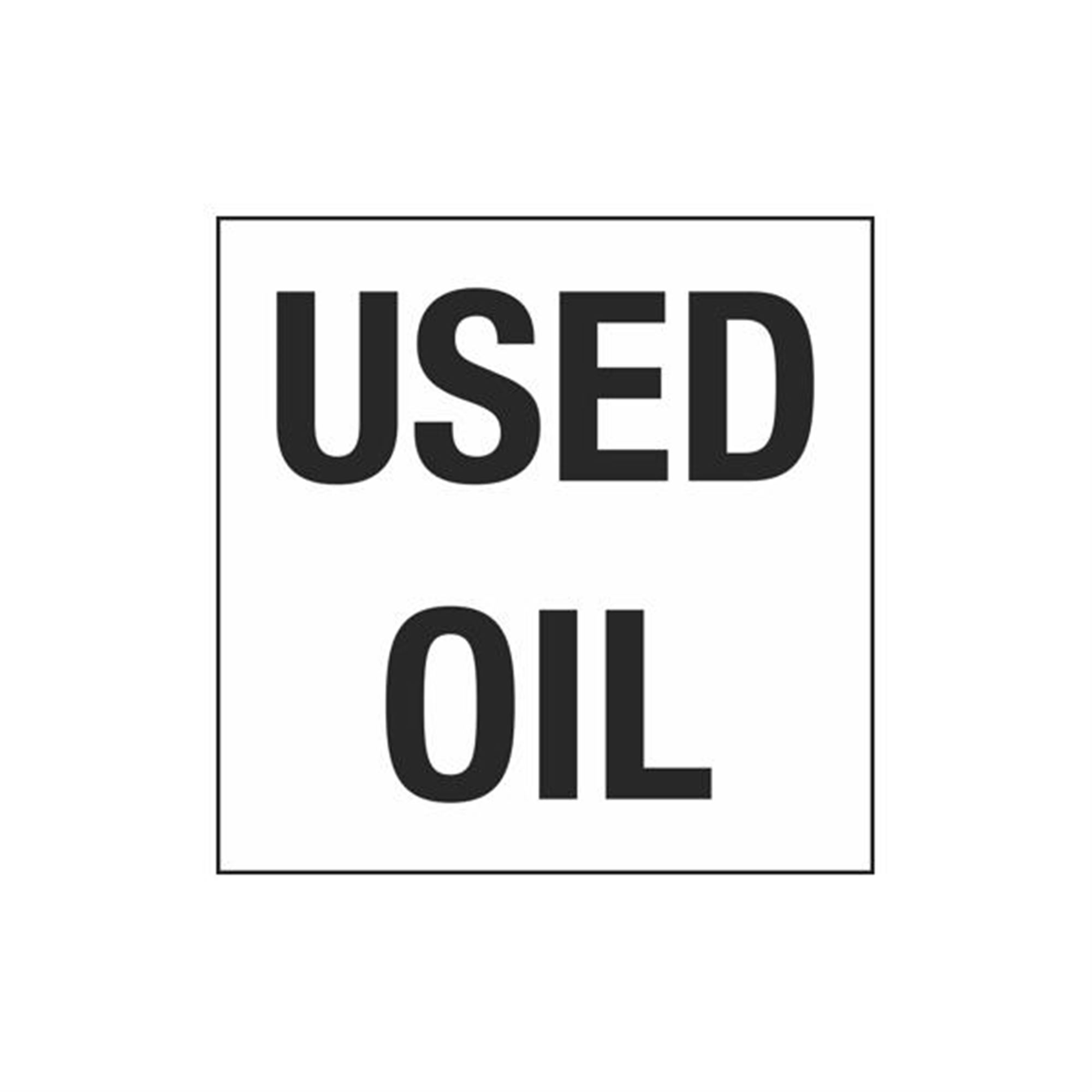 HazWaste Decals - Used Oil - Roll | Carlton Industries