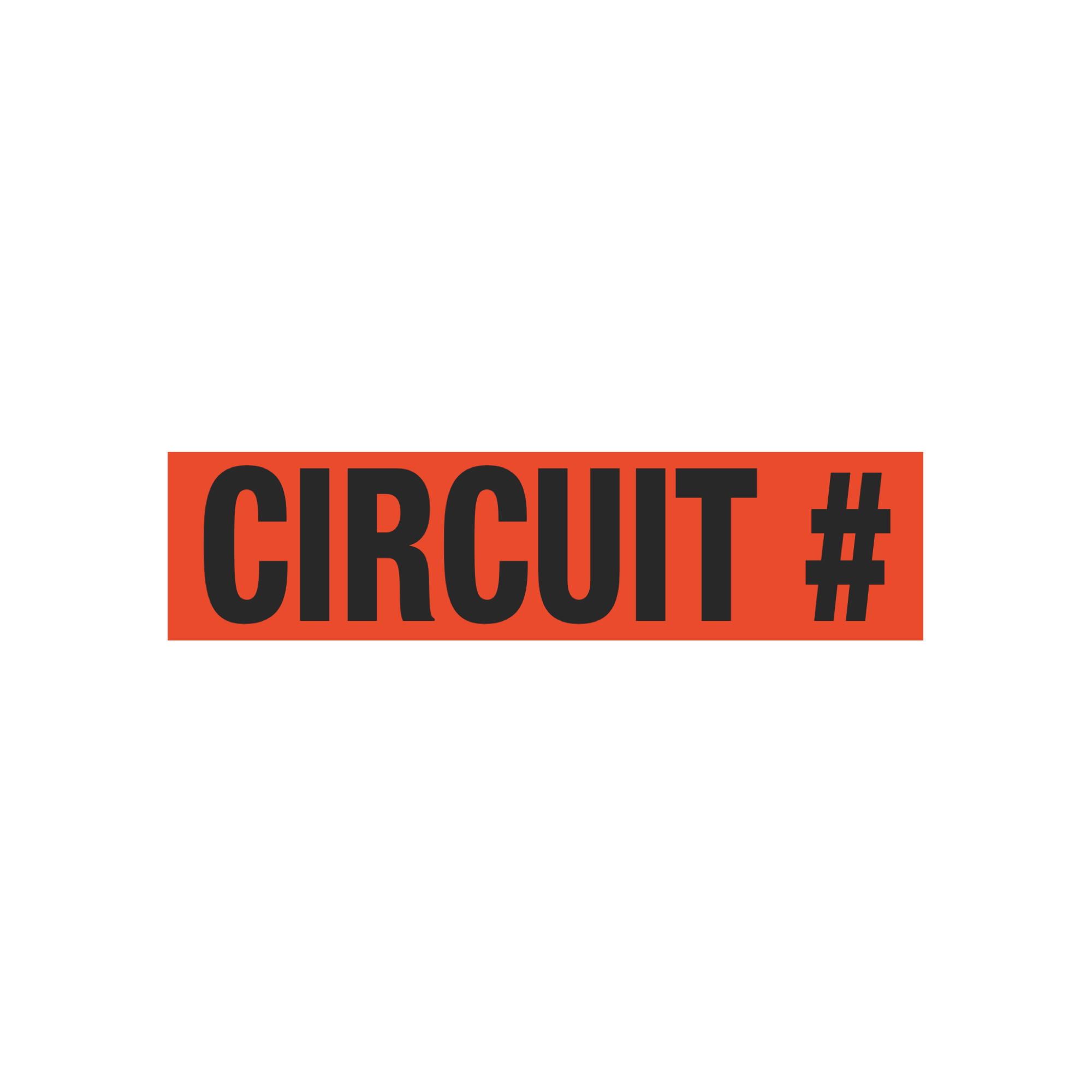 Circuit # Single Electrical Marker - EM1 | Carlton Industries