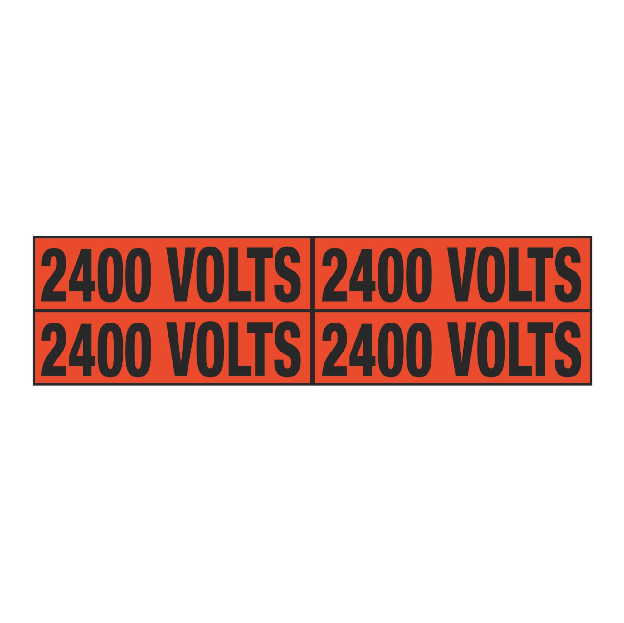 2400 Volts Quad Electrical Marker - EM2 | Carlton Industries