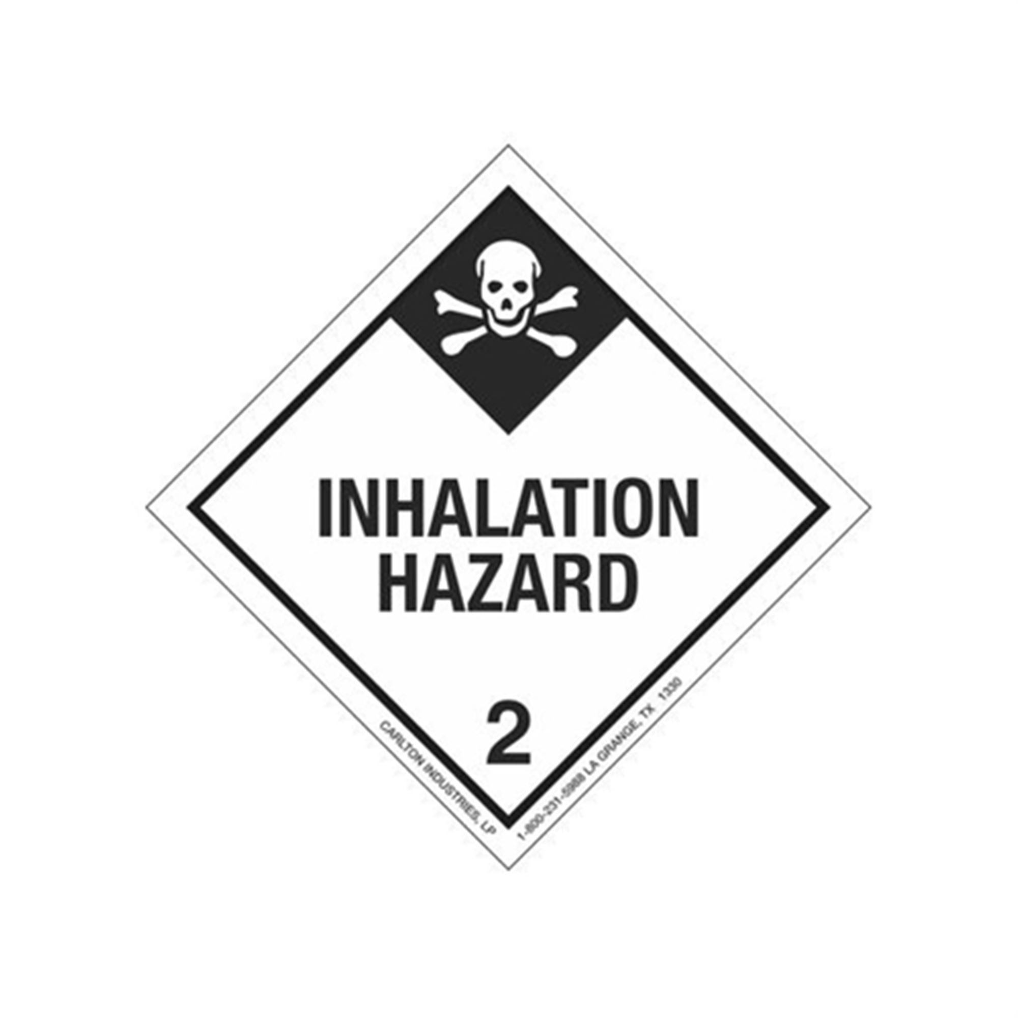 Hazardous Shipping Label - Class 2 Inhalation Hazard | Carlton Industries