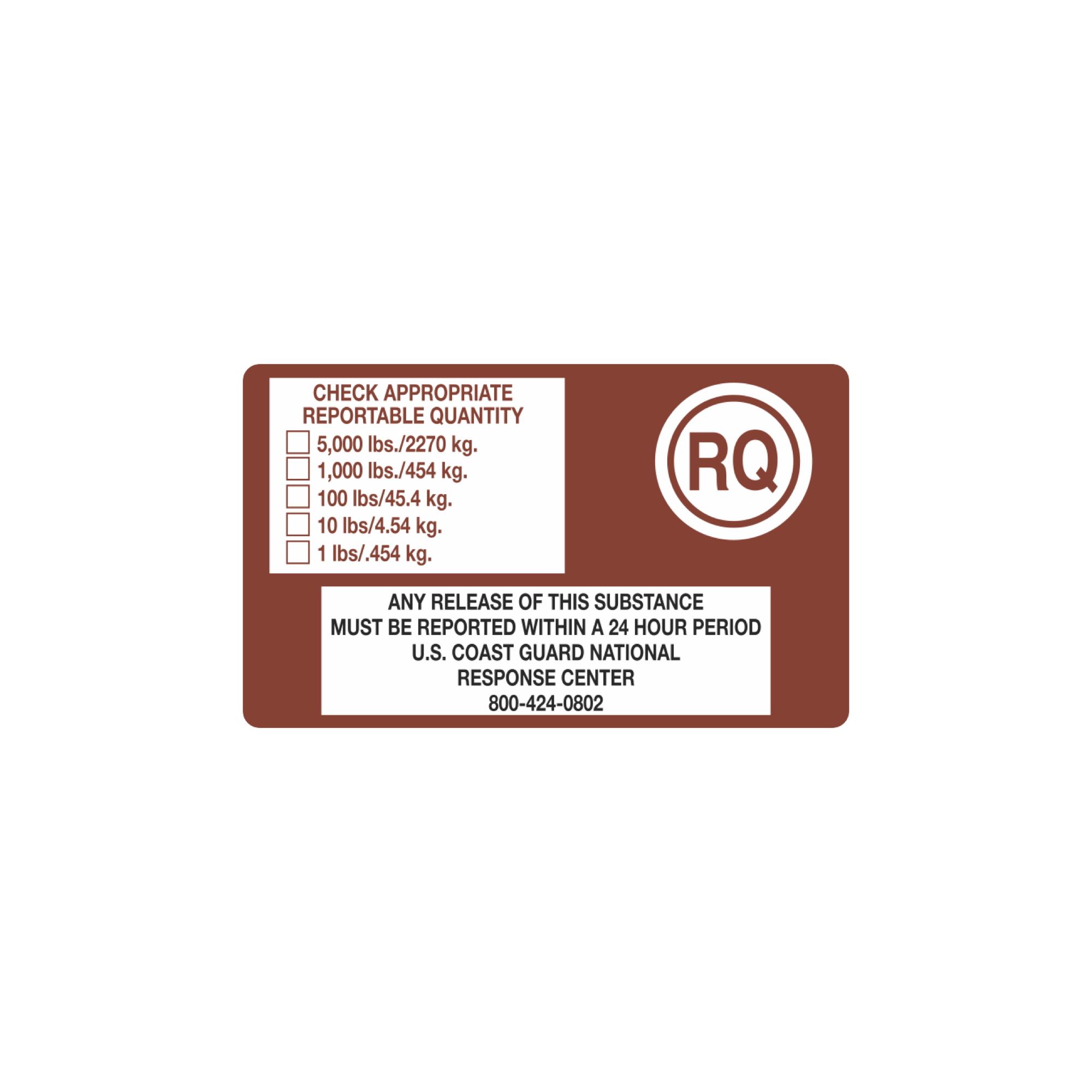 ORM - D Labels - Any release of this substance must be reported - 3 x 5