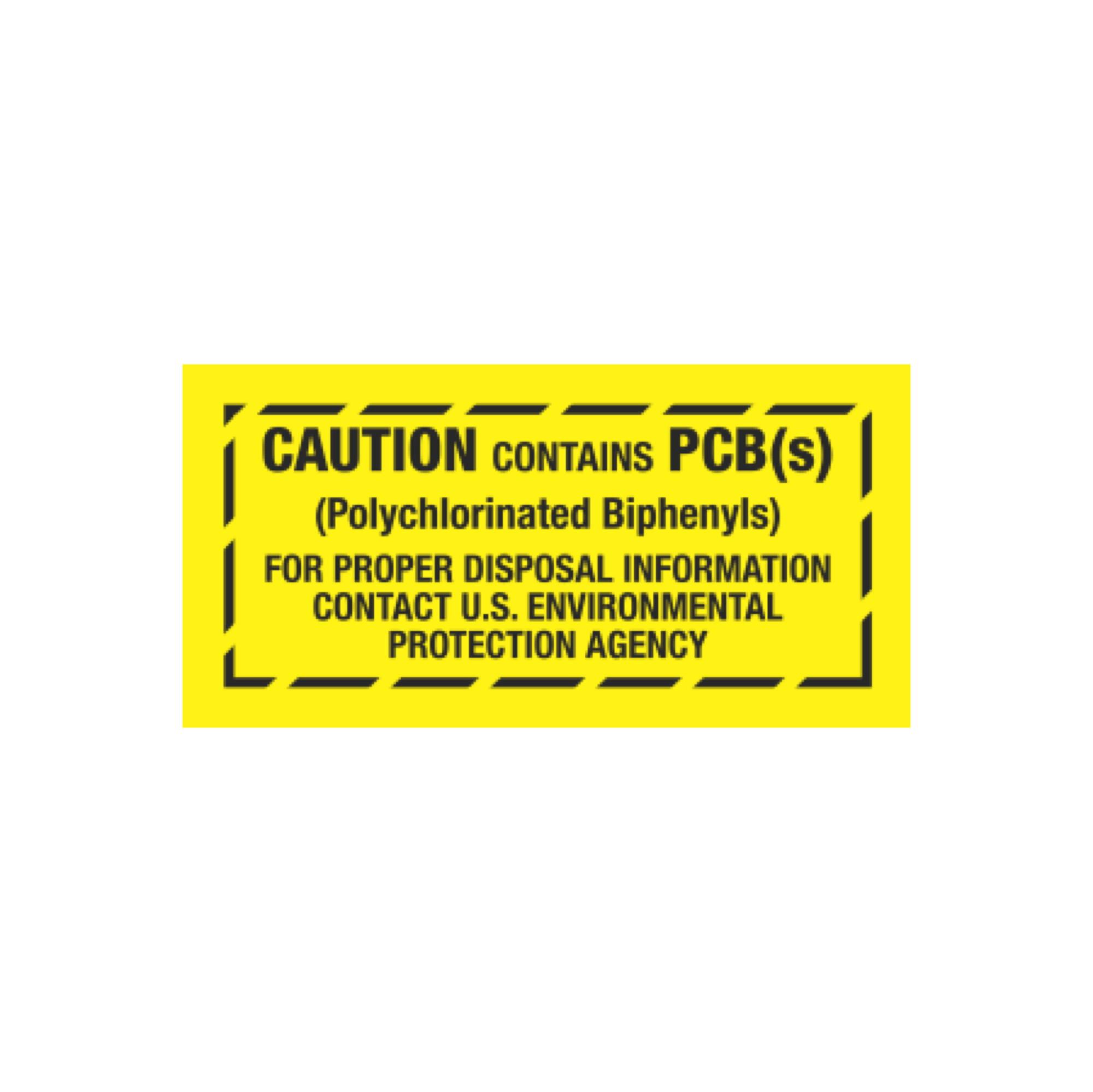 PCB Decal Caution Contains PCB(s) | Carlton Industries