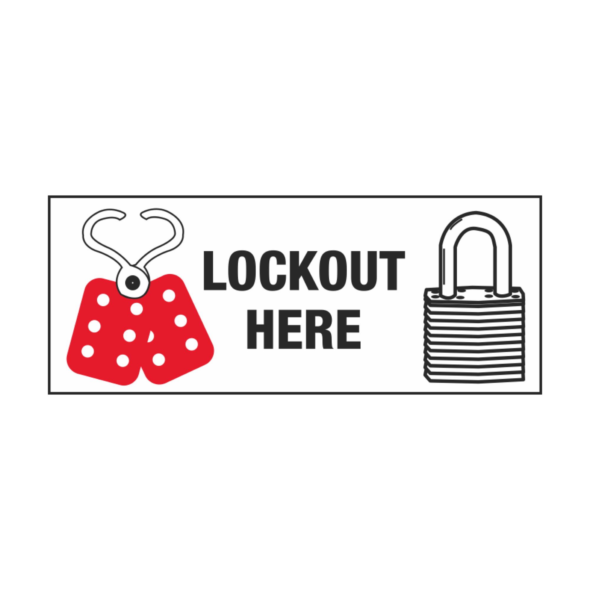 Lockout Here - Decal | Carlton Industries