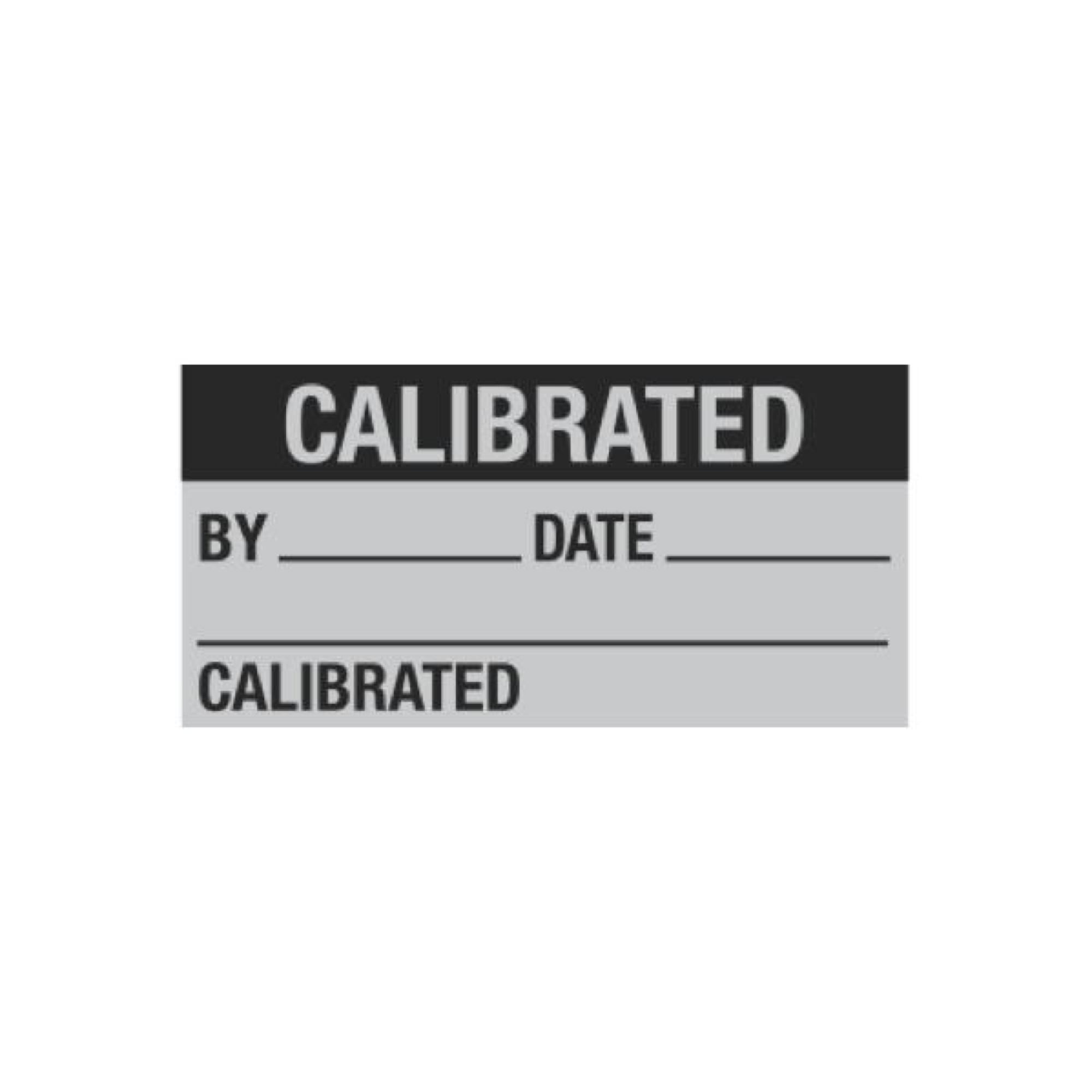All Weather Calibration Decals - Calibrated By/Date/Calibrated - 1 x 2