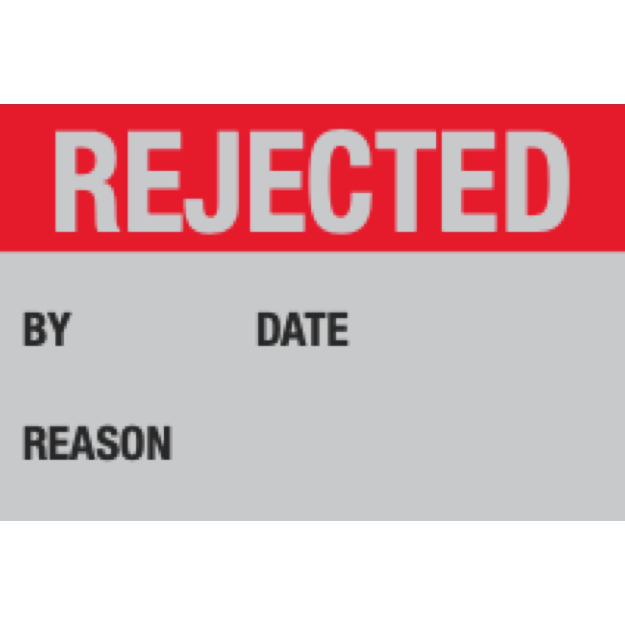 Rejected - Aluminum Calibration Label | Carlton Industries