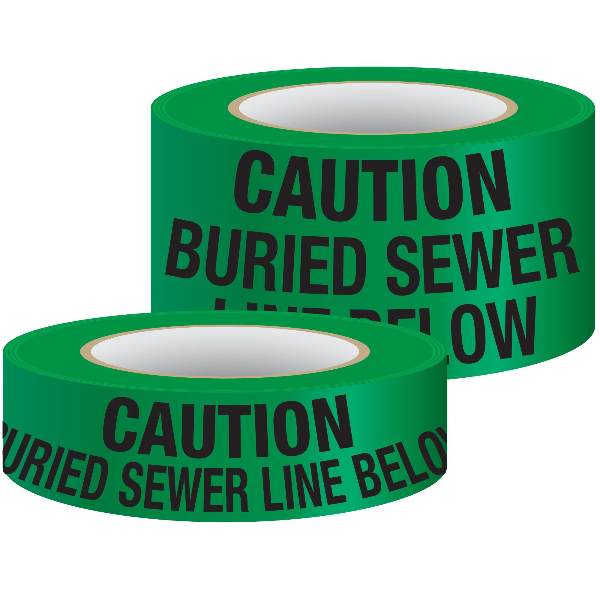 Underground Warning Tape - Non-Detectable Caution Buried Sewer Line ...