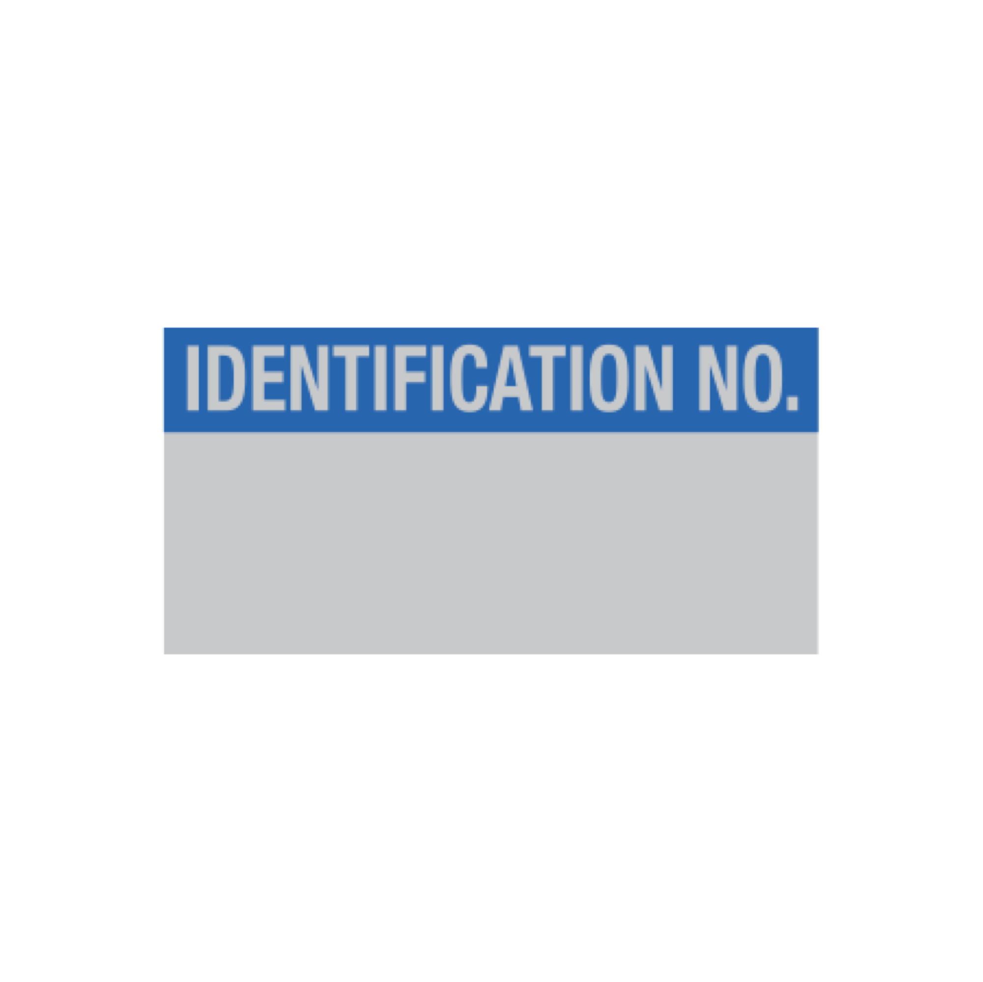 Identification No. - Write-On Decal | Carlton Industries