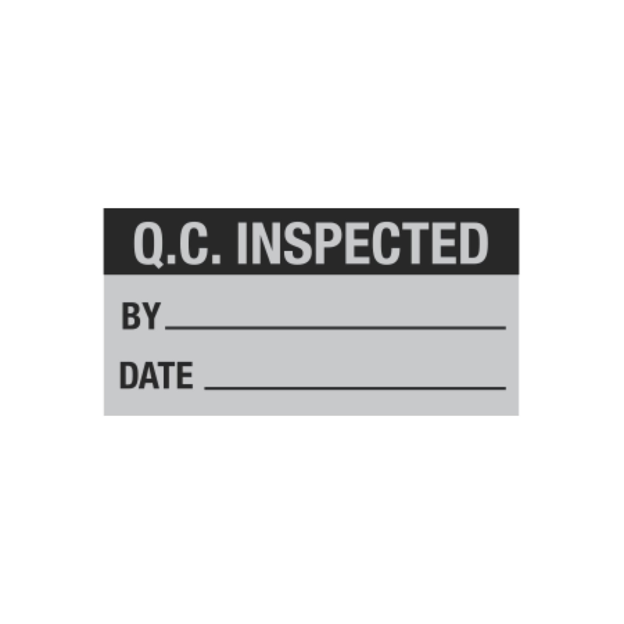 Q.C. Inspected - QC Write-On Decal | Carlton Industries