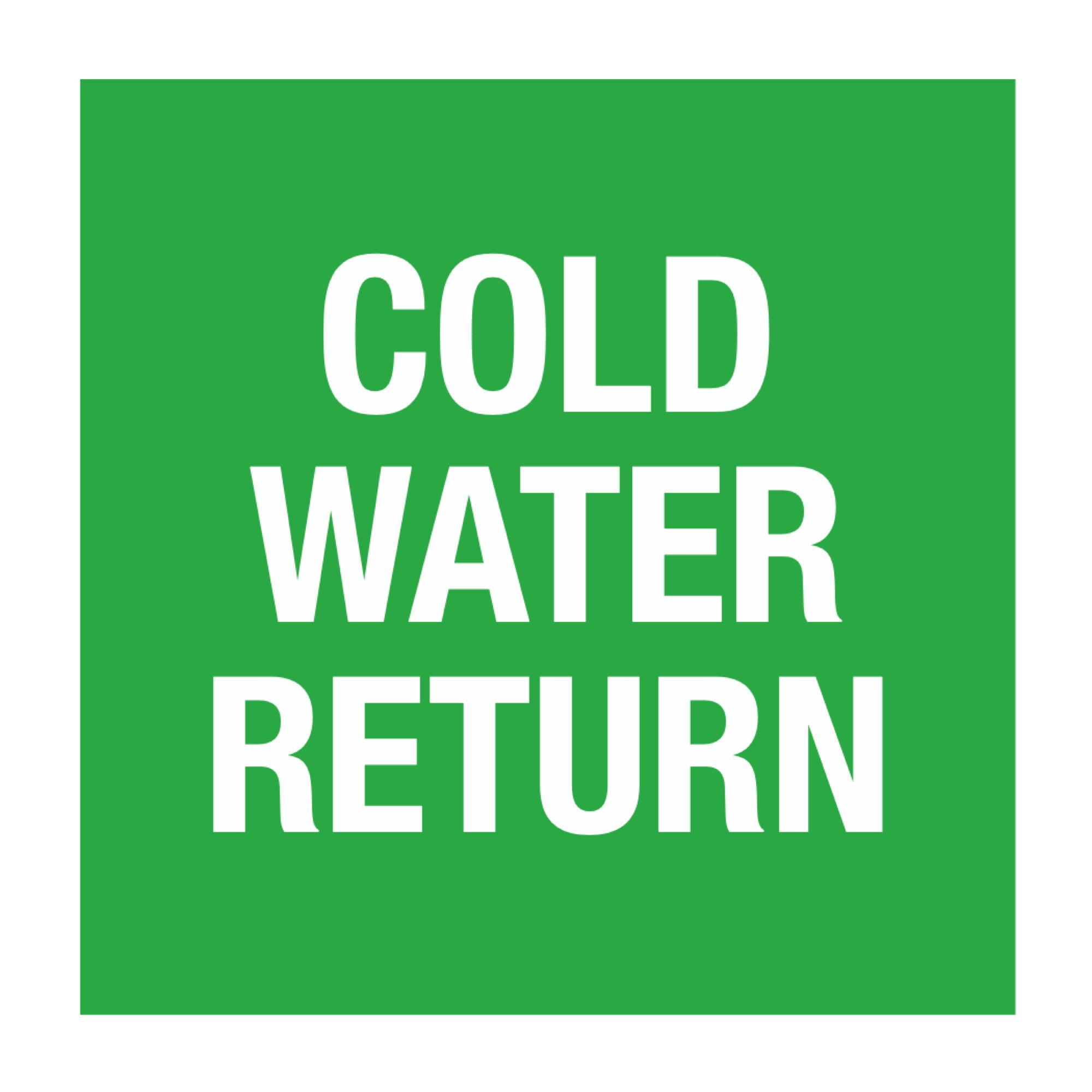 Pipe Markers - 6 inch x 30 feet Roll - Cold Water Return | Carlton ...