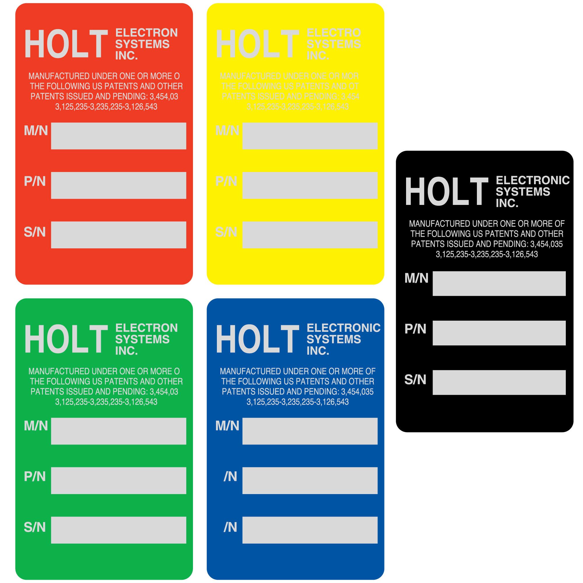 Custom Printed All Weather Decals - One Color 1 1/2 x 2 3/8 | Carlton ...