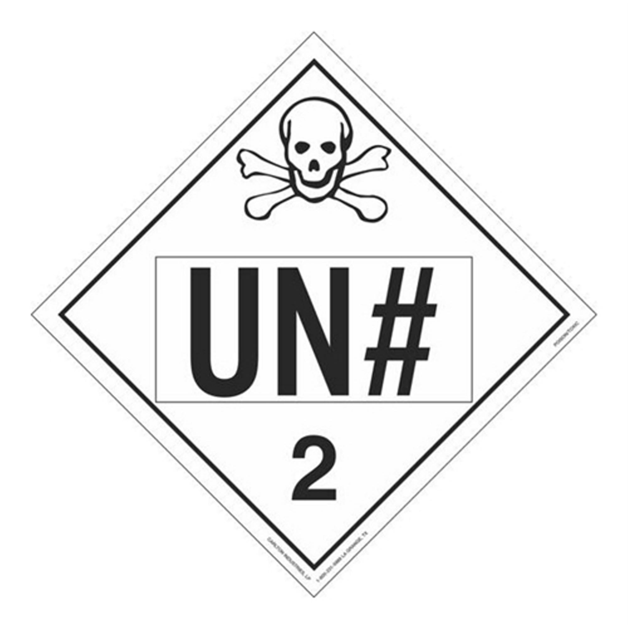 Hazmat Placards with I.D. Numbers - Poison Gas Special | Carlton Industries