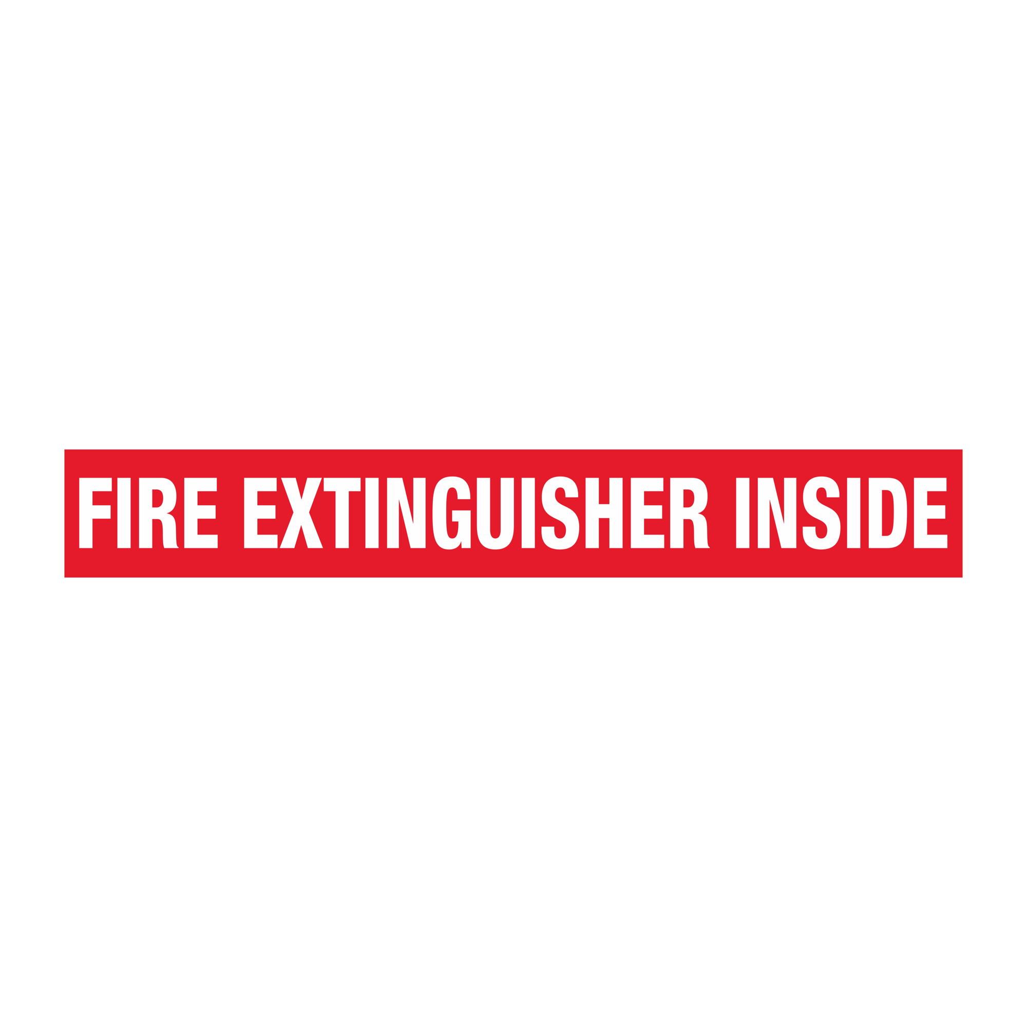 Fire Extinguisher Inside Decal | Carlton Industries
