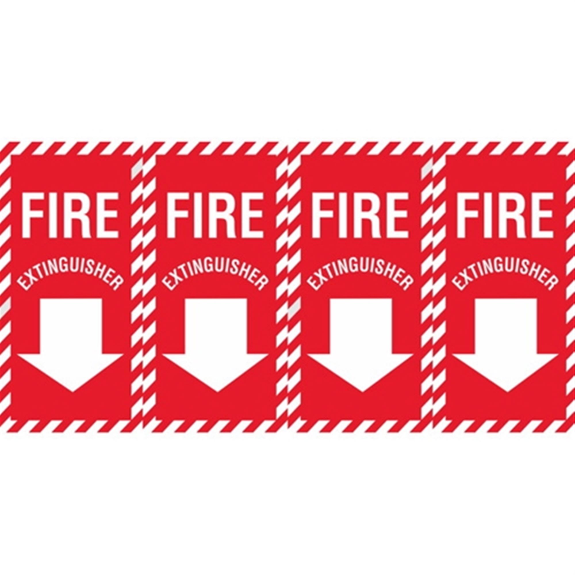 Fire Extinguisher (Down Arrow) Wrap - Vinyl Marker | Carlton Industries
