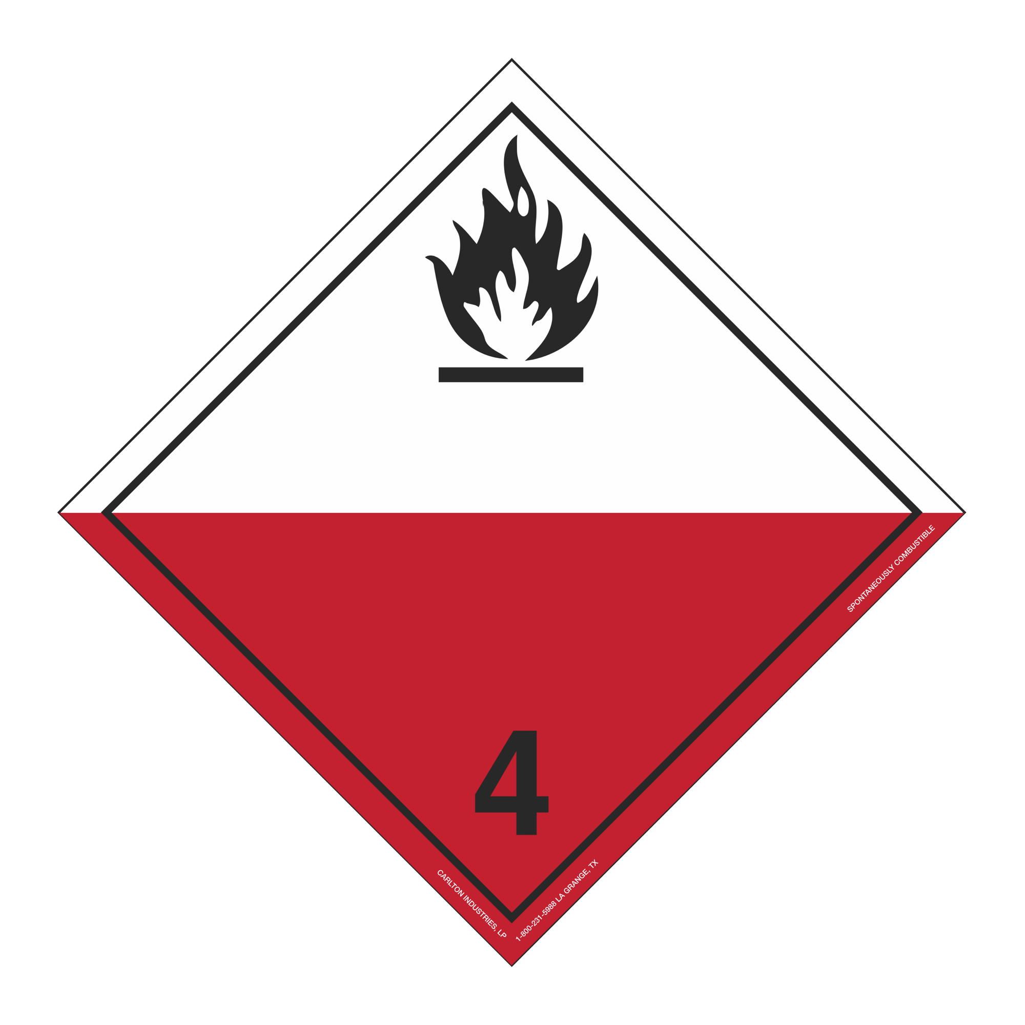 Class 4 - Spontaneously Combustible Int'l Wordless