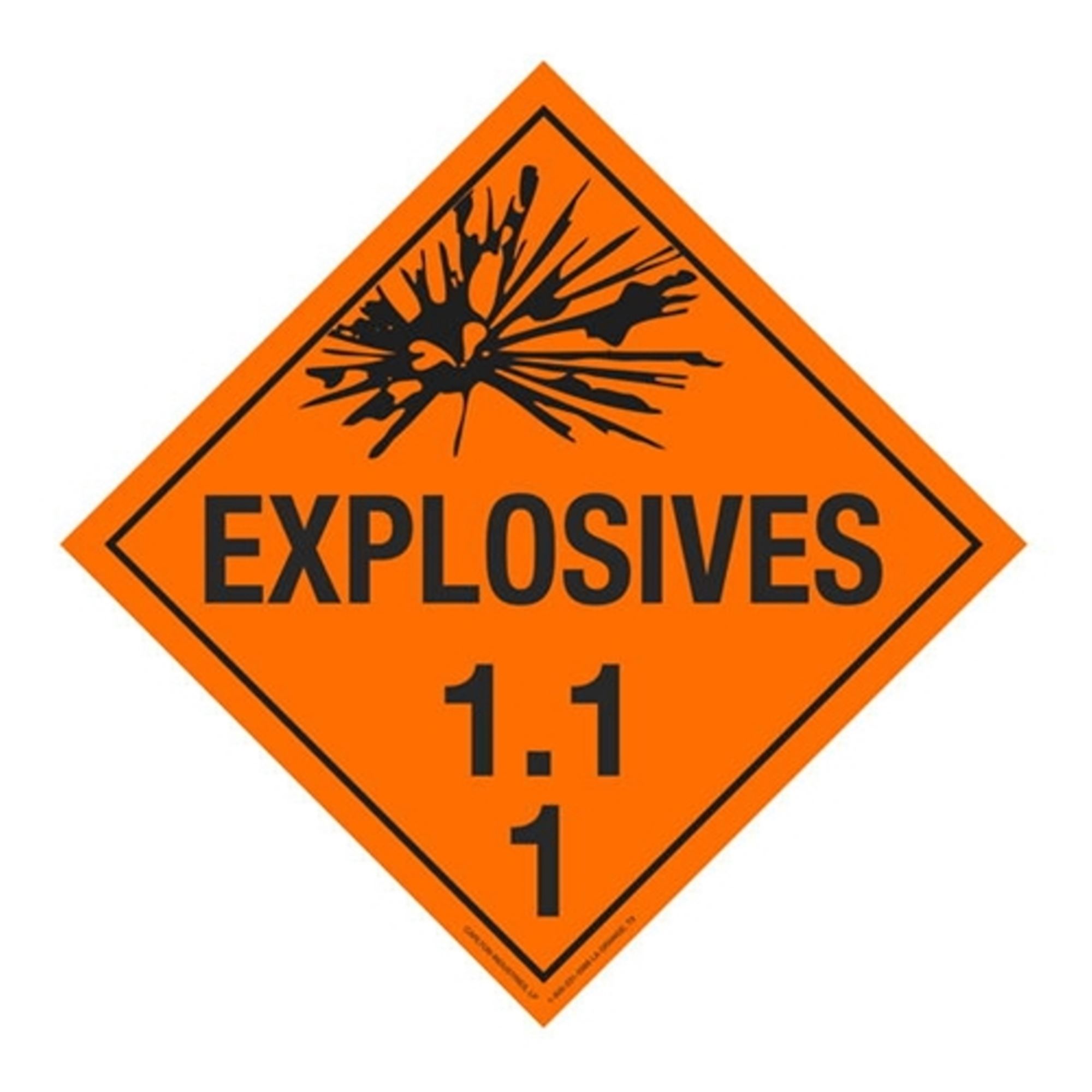 Class 1 - Explosives 1.1F Placard | Carlton Industries