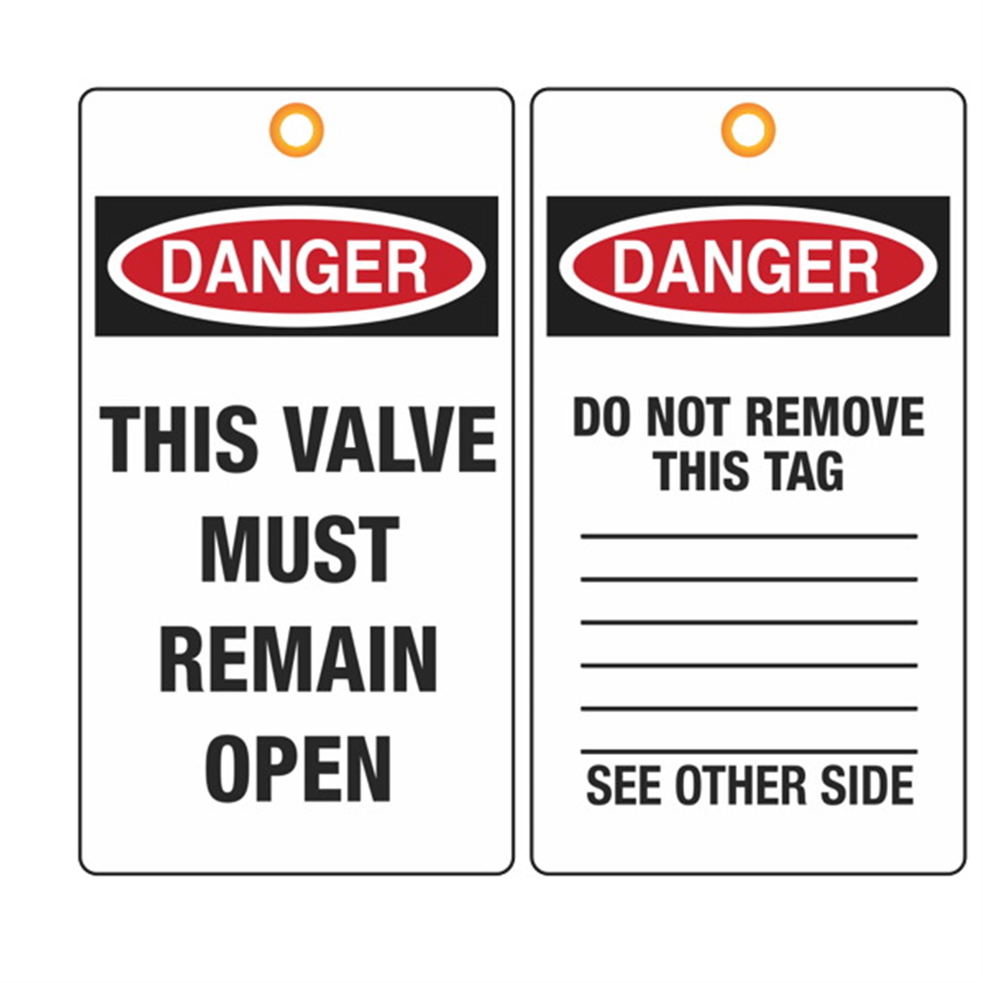 Danger This Valve Must Remain Open | Carlton Industries