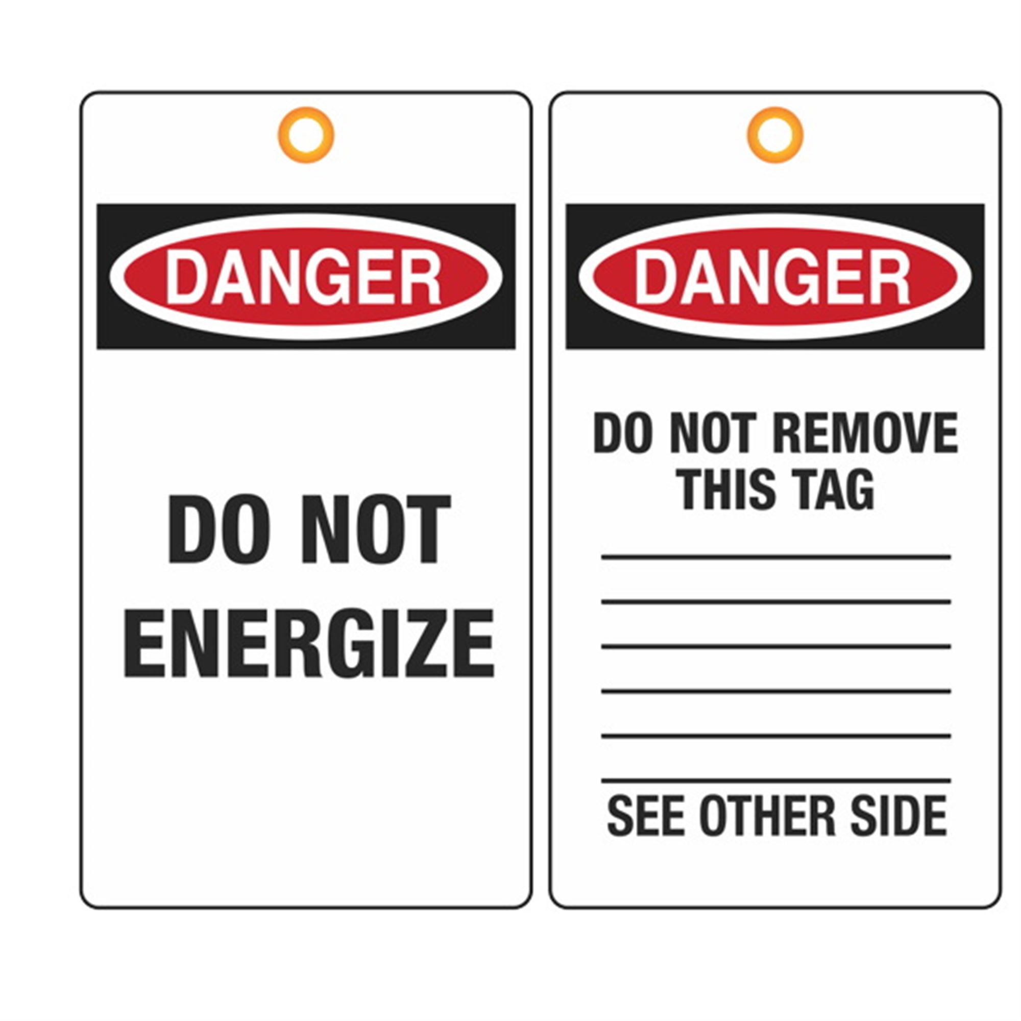 Danger Do Not Energize Tag | Carlton Industries