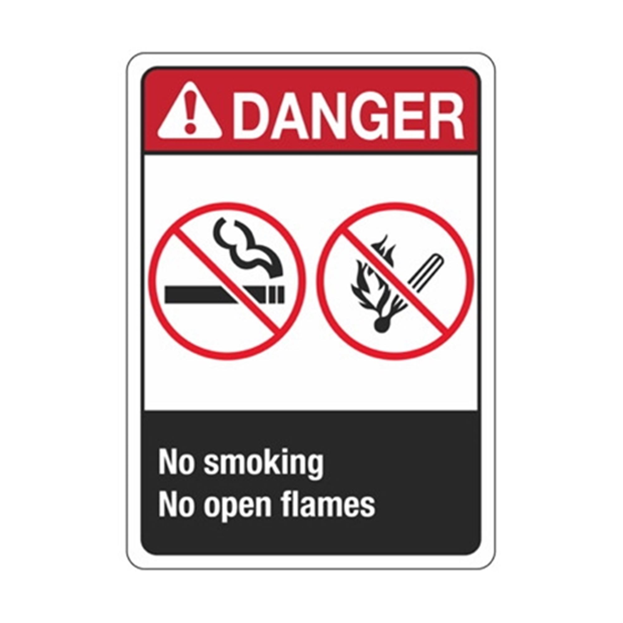 Danger No Smoking No Open Flames sign | Carlton Industries