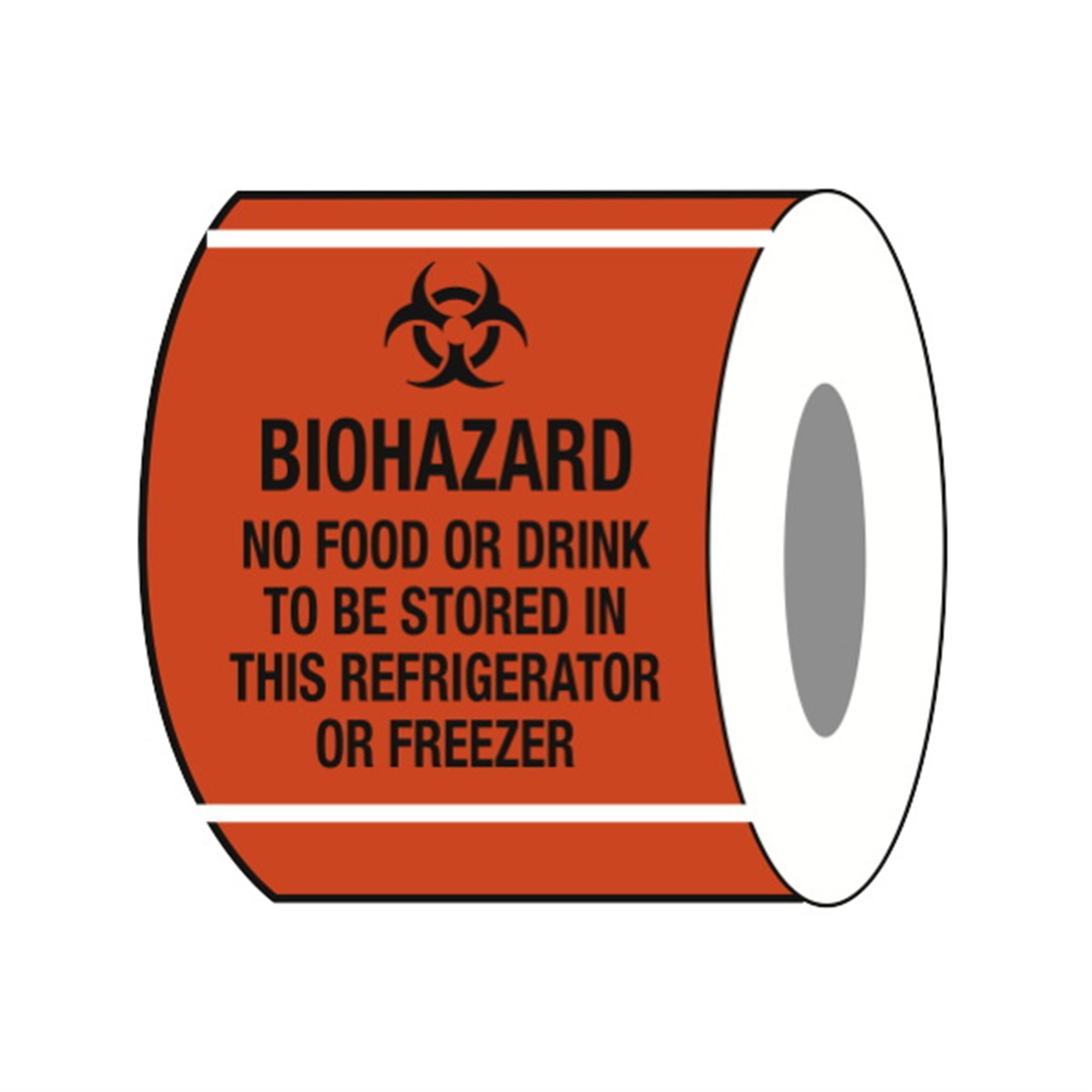 Paper Labels Biohazard No Food or Drink to Be Stored In This ...
