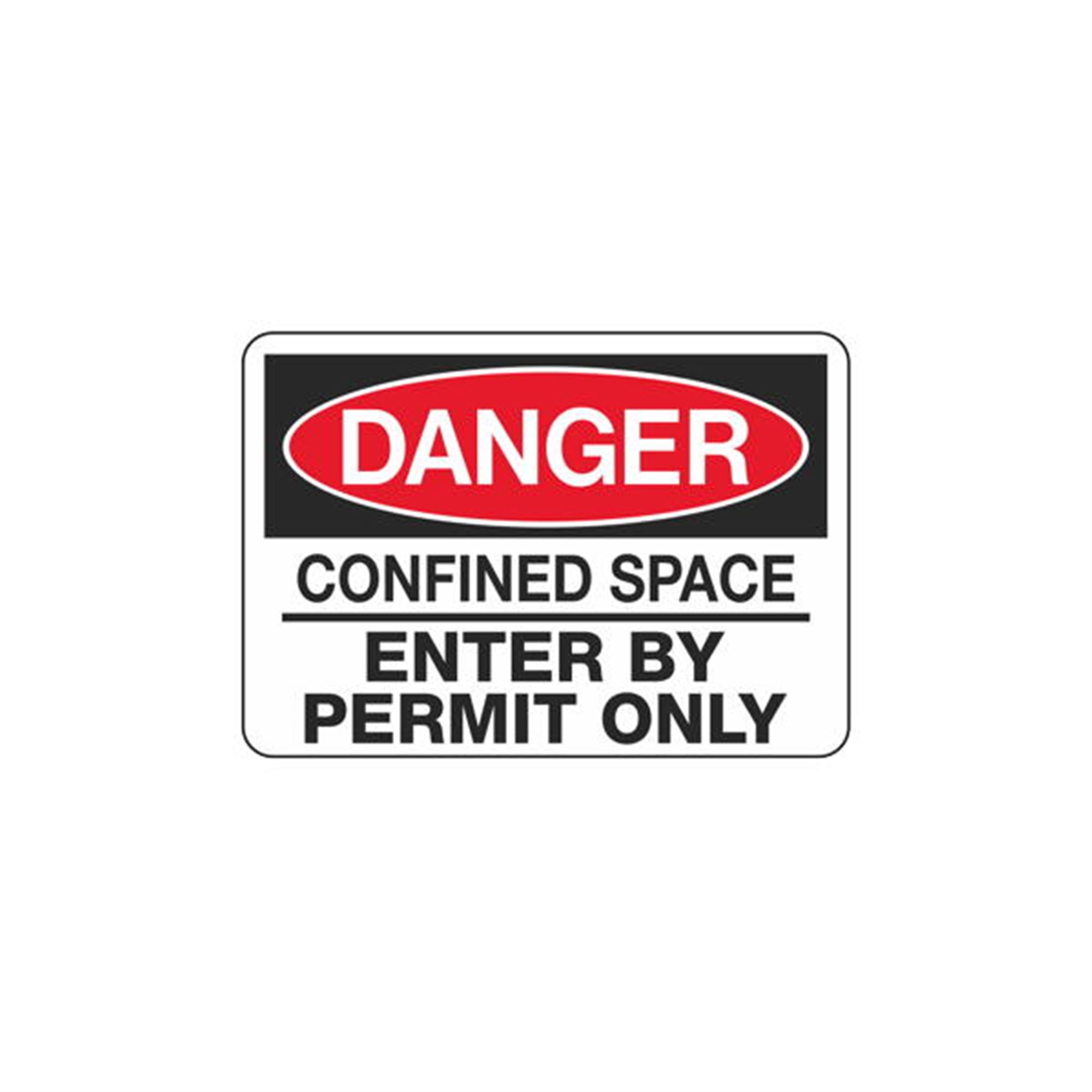 Danger - Enter By Permit Only 3 1/2 x 5 | Carlton Industries