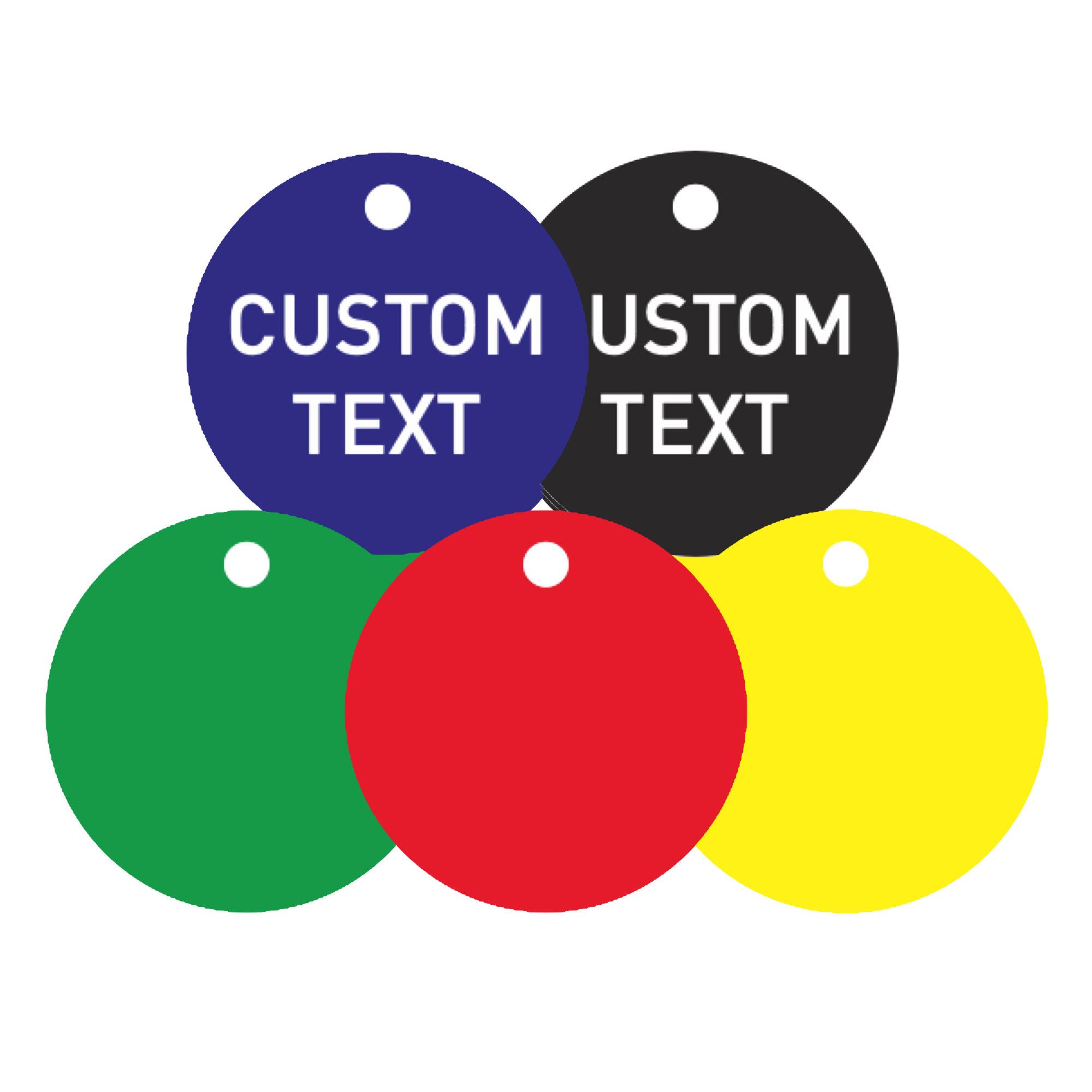 Custom Engraved or Blank Plastic Valve Tag - 2" Circle | Carlton Industries