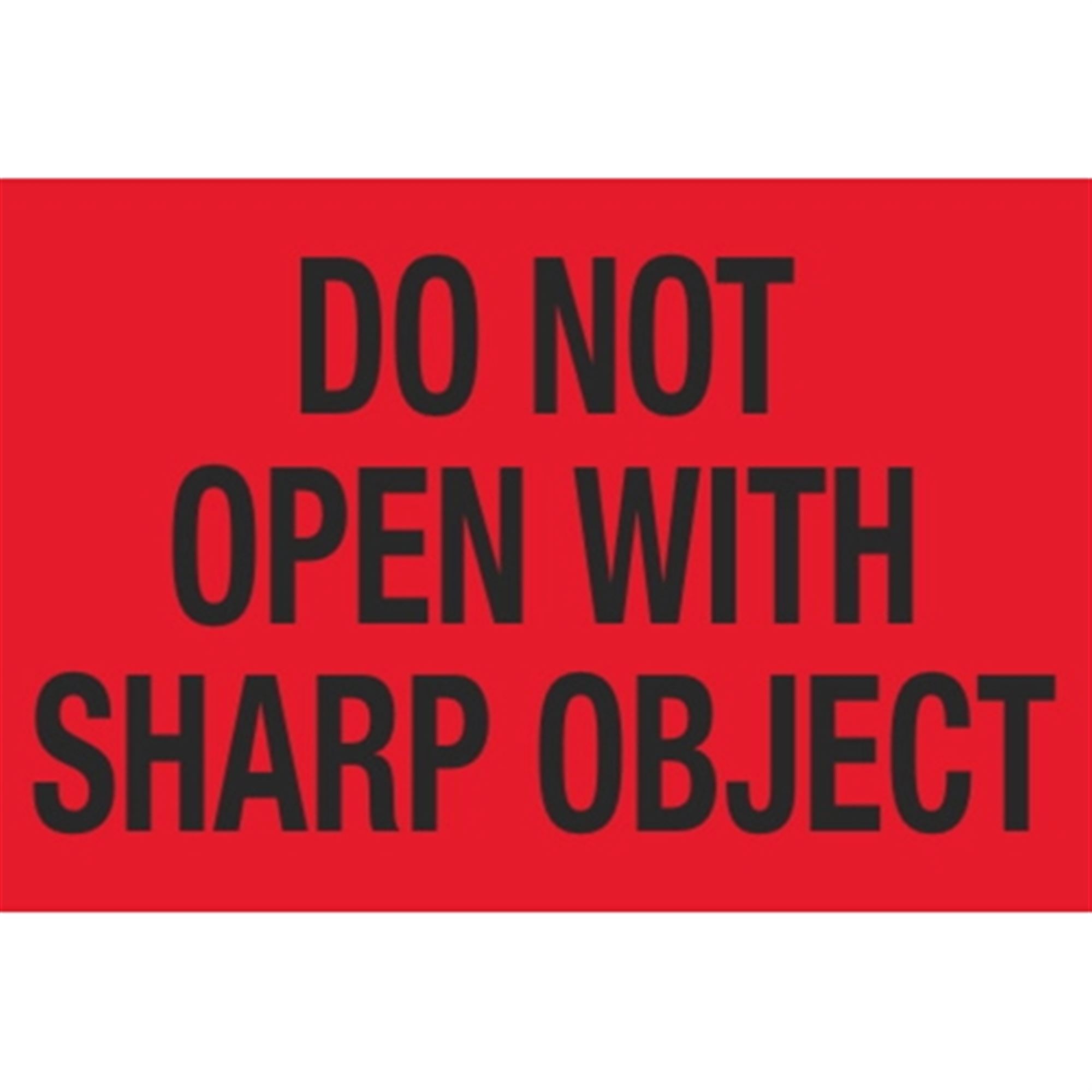 Pallet Labels - Do Not Open With Sharp Object - 2 x 3 | Carlton Industries