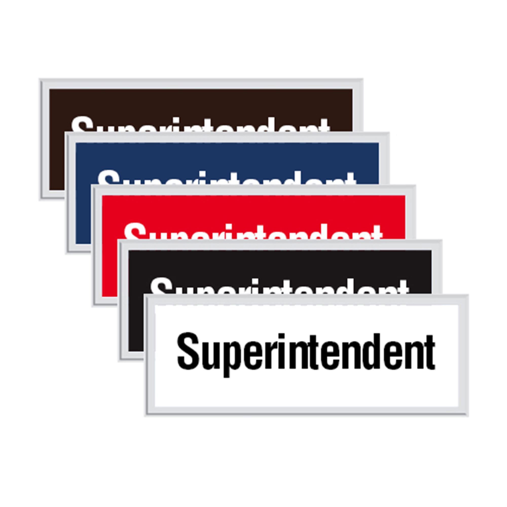 Engraved Door Sign - Superintendent | Carlton Industries
