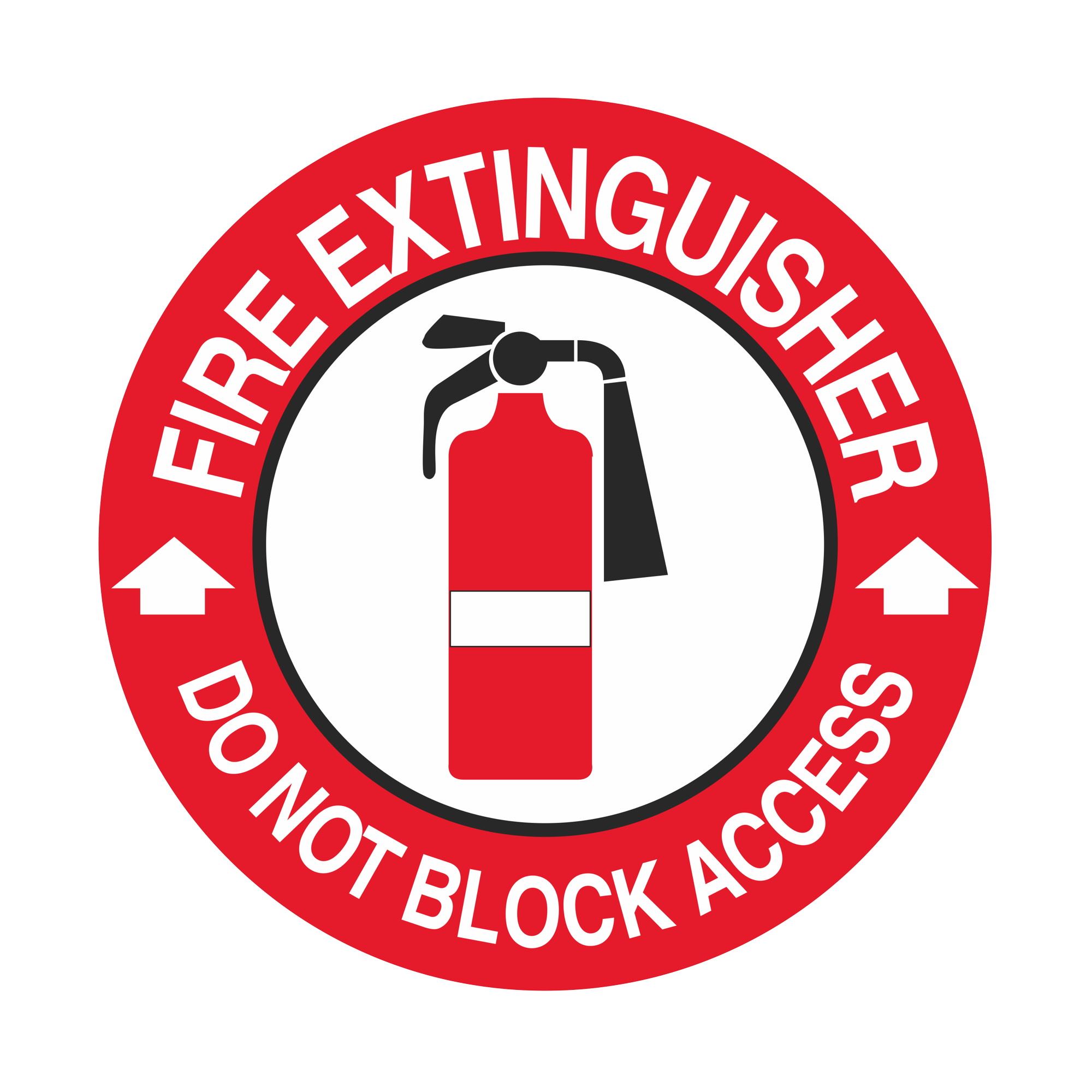 Fire Extinguisher Do Not Block Access - 18 inch diameter