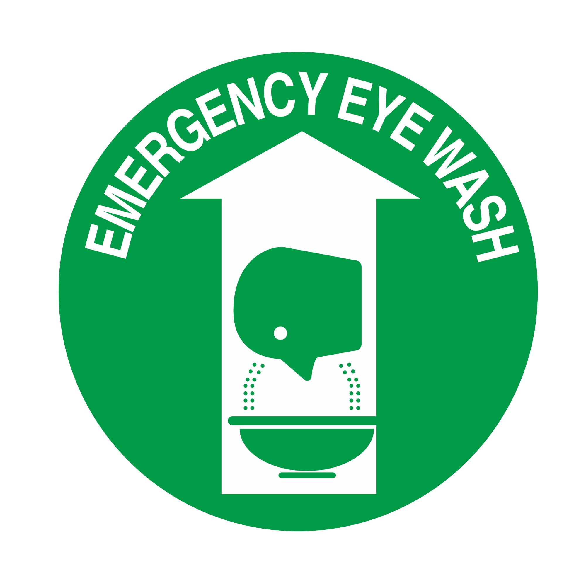 Anti-Slip Floor Decals - Emergency Eye Wash | Carlton Industries