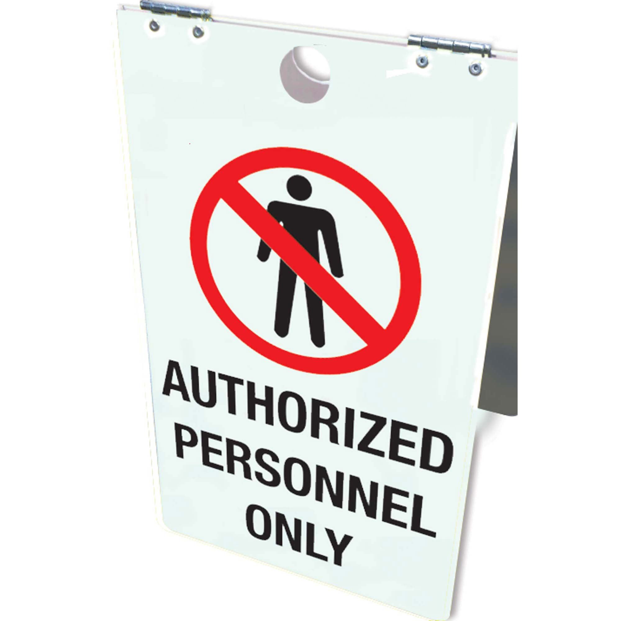 Authorized Personnel Only 12" x 20" Floor Stand Sign | Carlton Industries