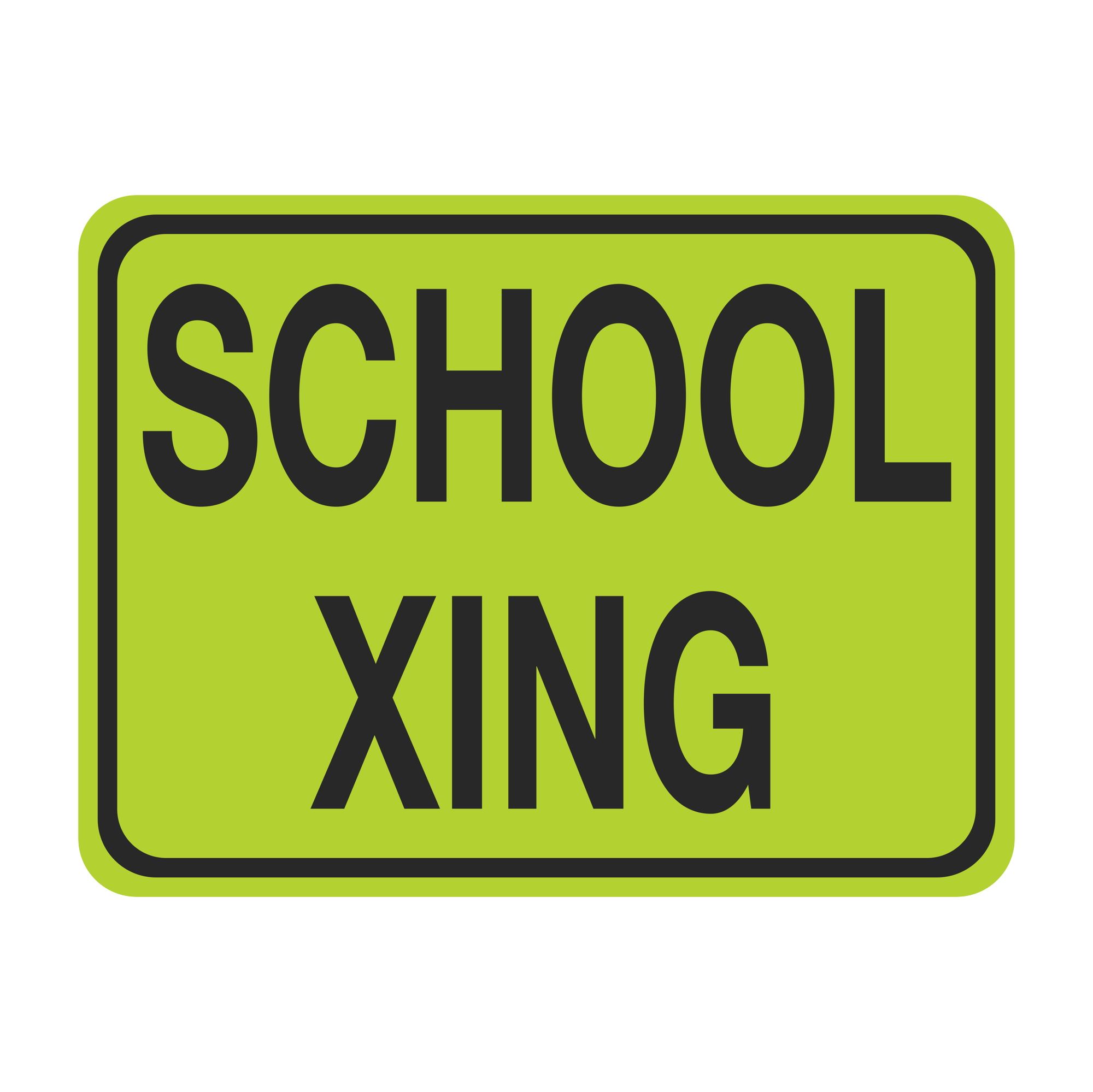 School Xing Sign 18" x 24" | Carlton Industries