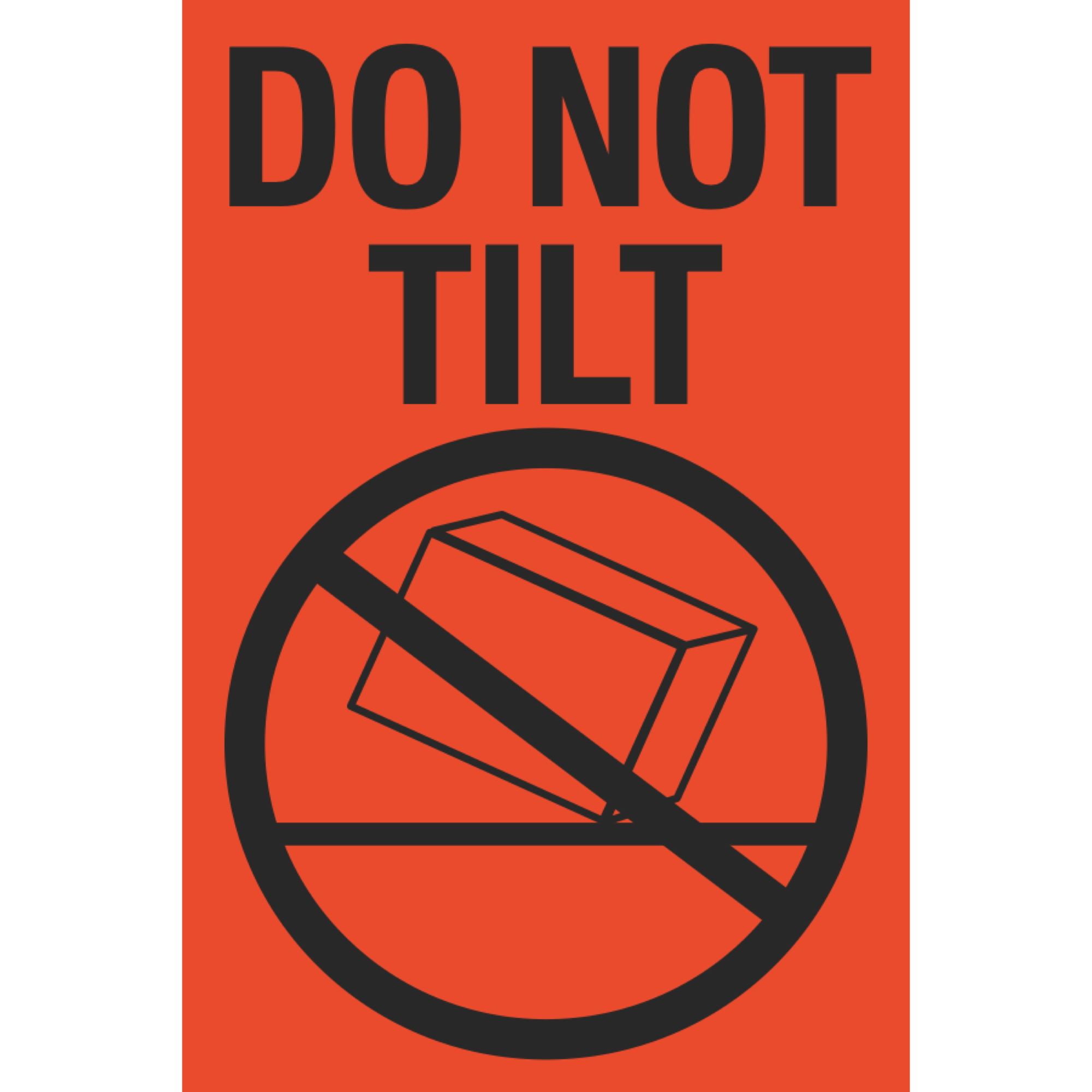 Do Not Tilt - Fluorescent Shipping Label | Carlton Industries