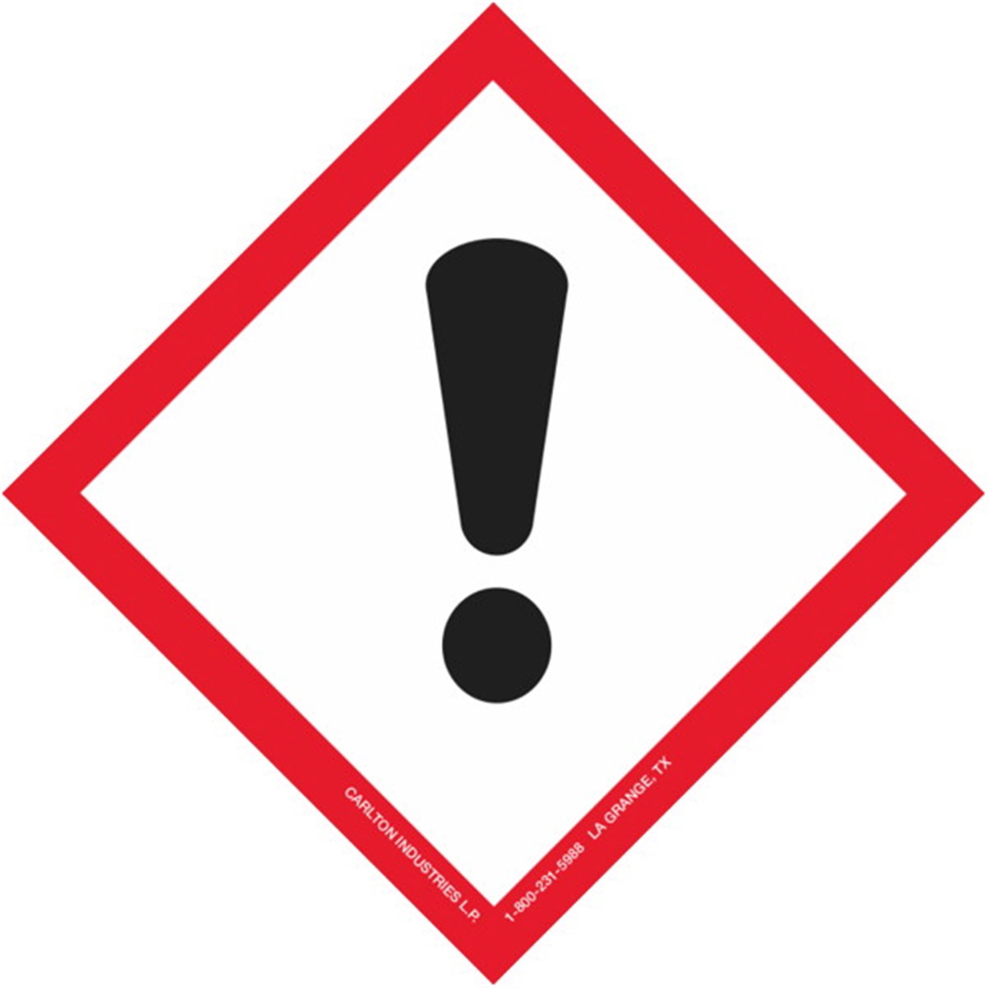 Globally Harmonized 3/4" Labels - GHS Exclamation Point