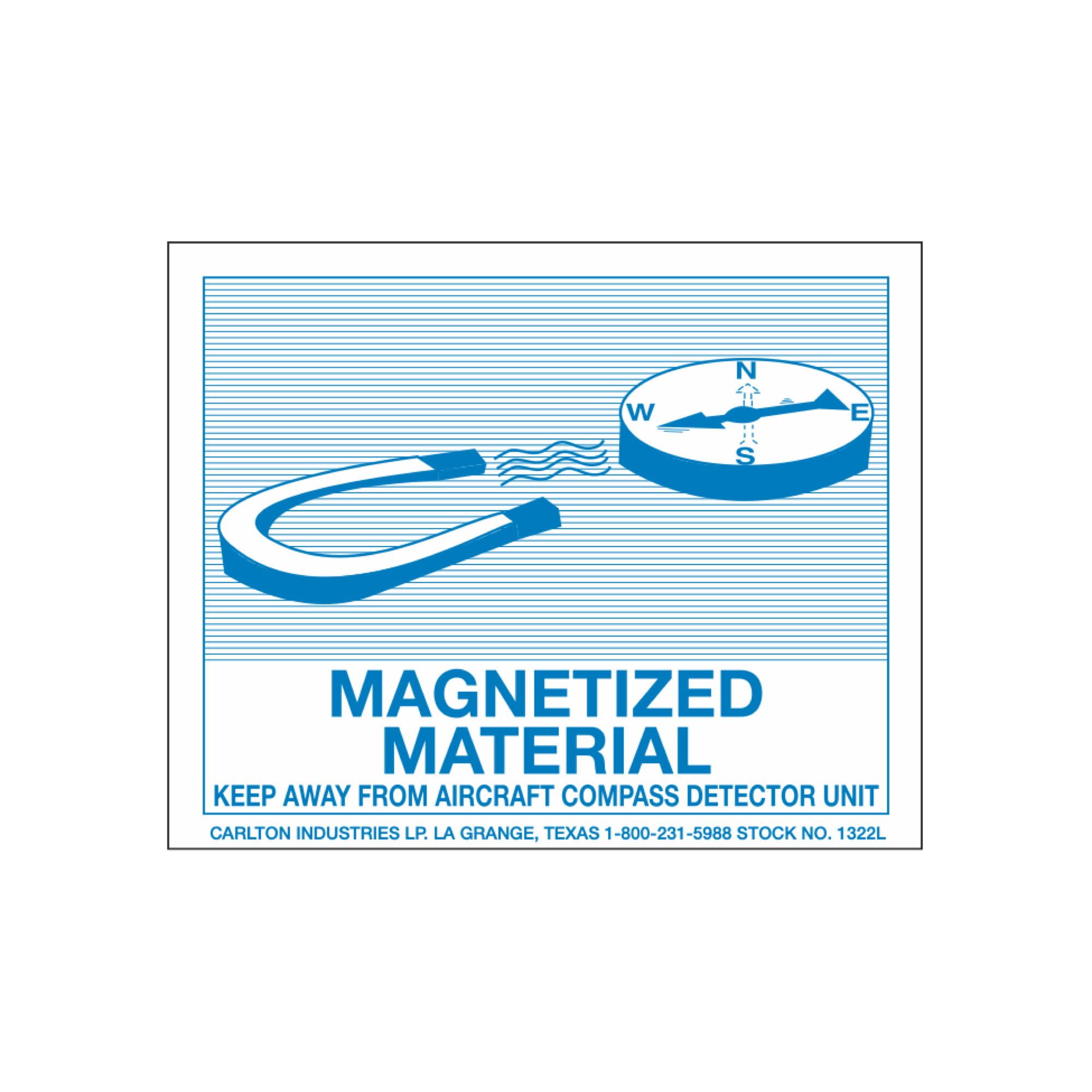 Magnetized Material Label | Carlton Industries