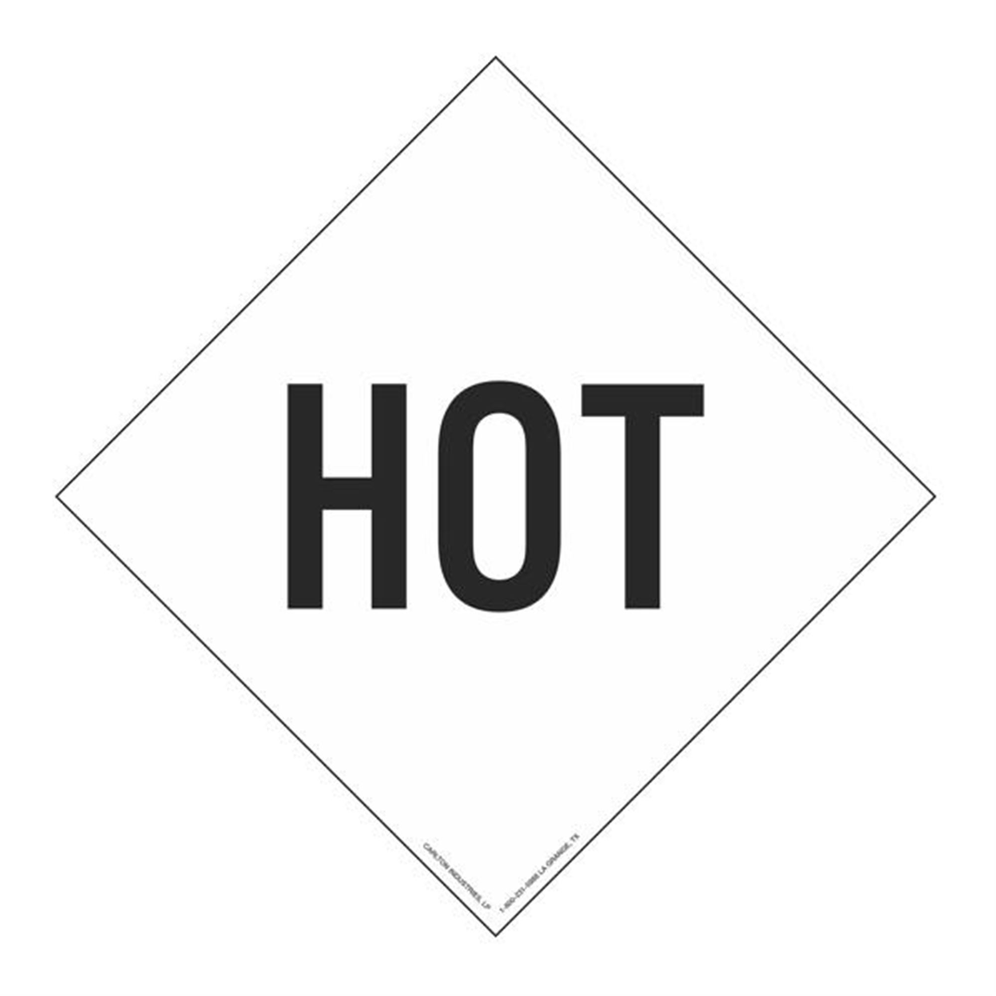 Hot Markings Placard | Carlton Industries