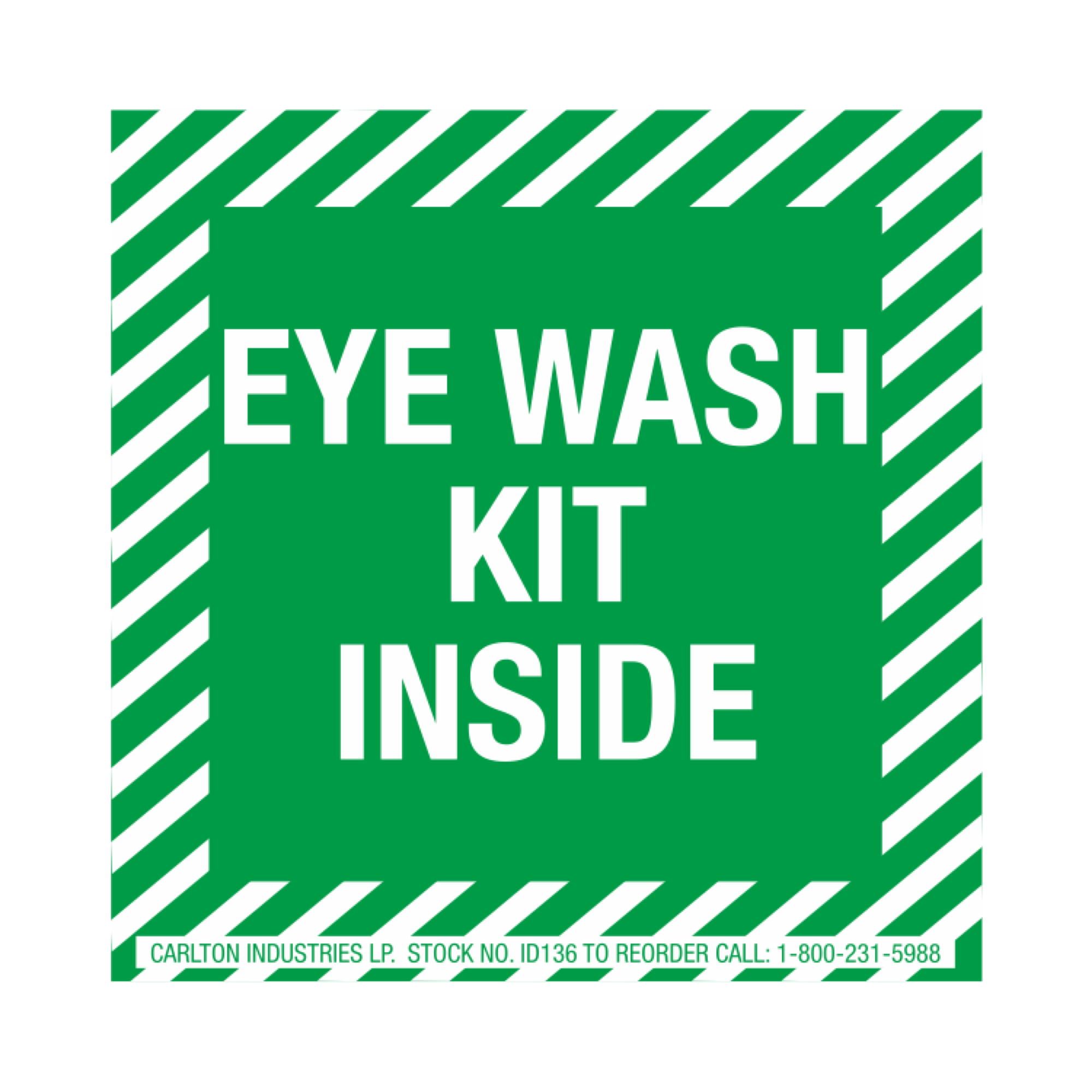 Eyewash Kit Inside - Decal | Carlton Industries
