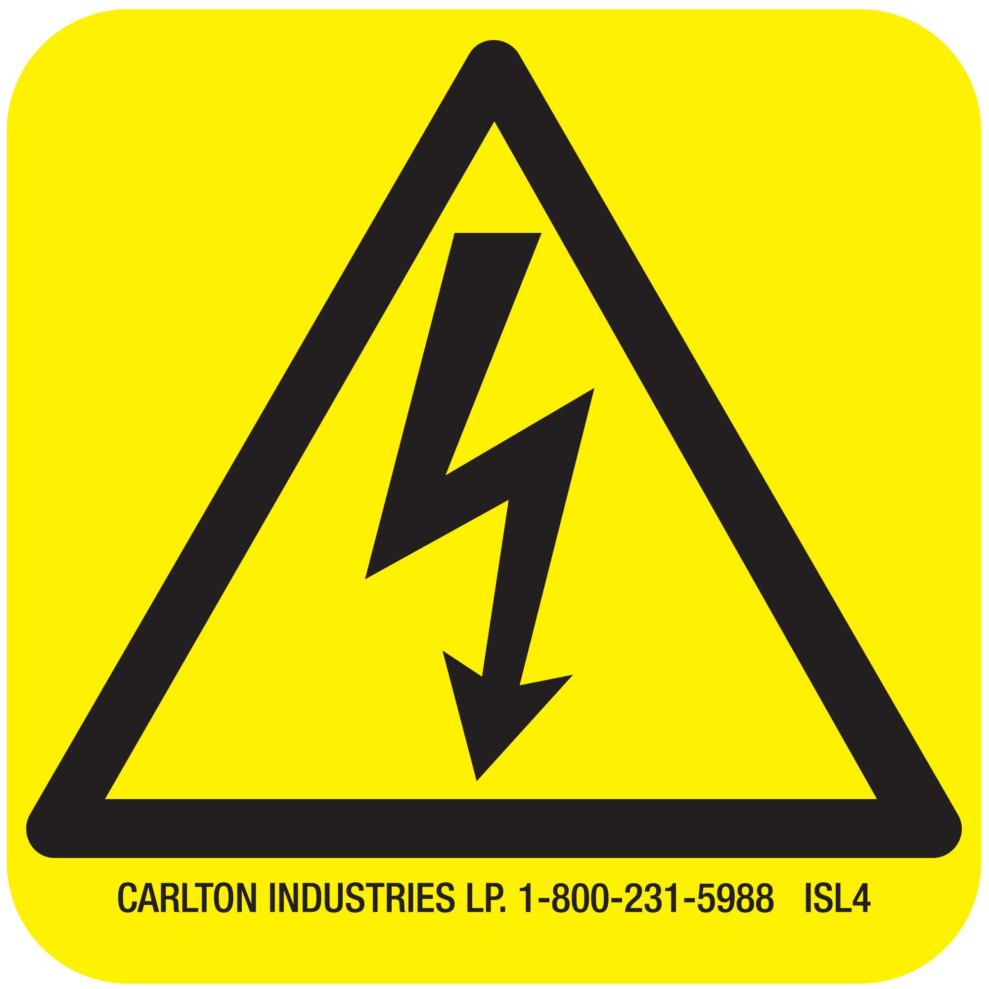 International Symbol Sign - High Voltage | Carlton Industries