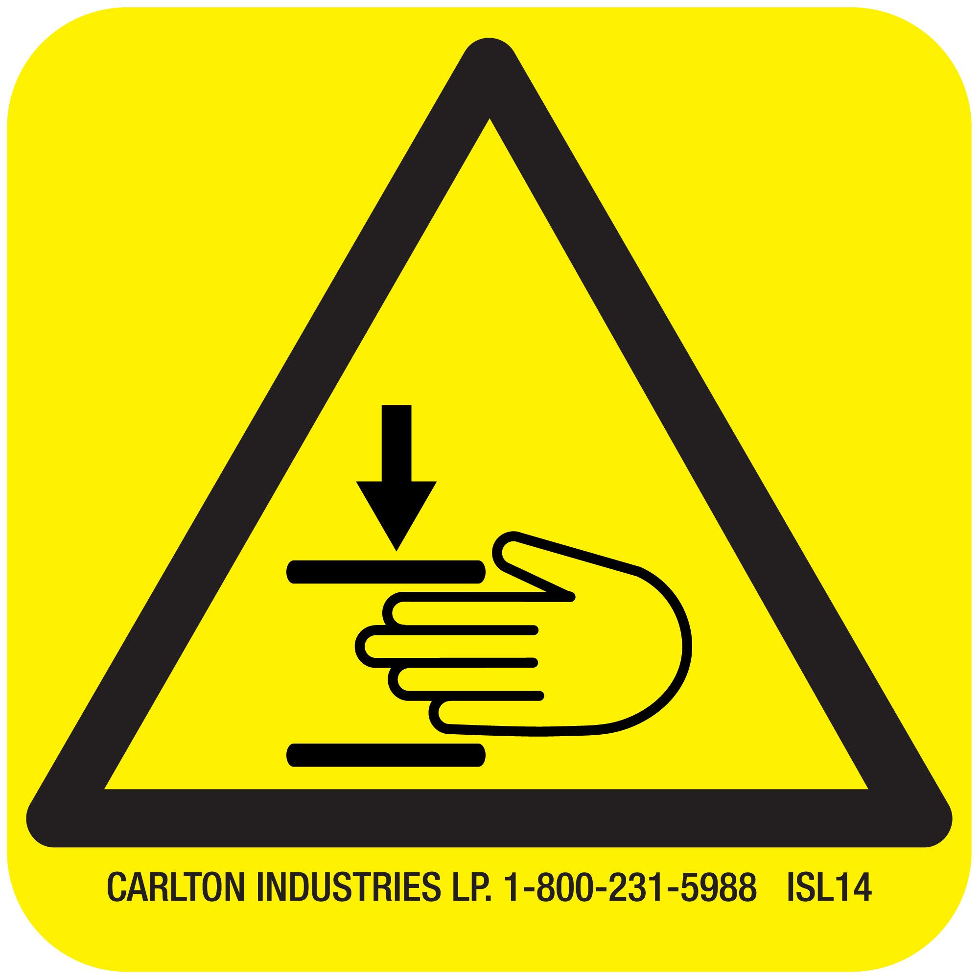 International Symbol Sign - Mind Your Hands | Carlton Industries