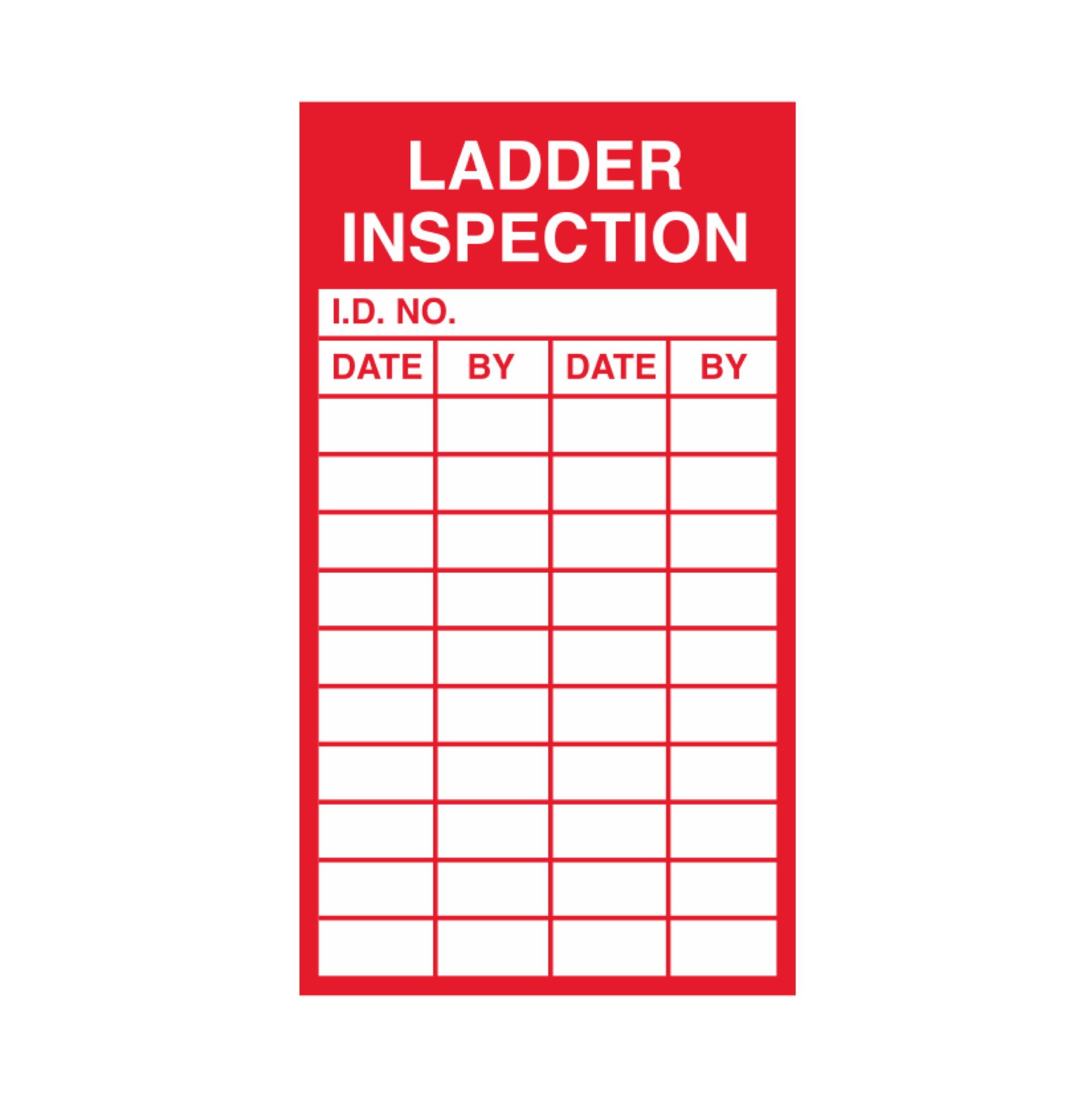 Ladder Inspection Record - Decal | Carlton Industries