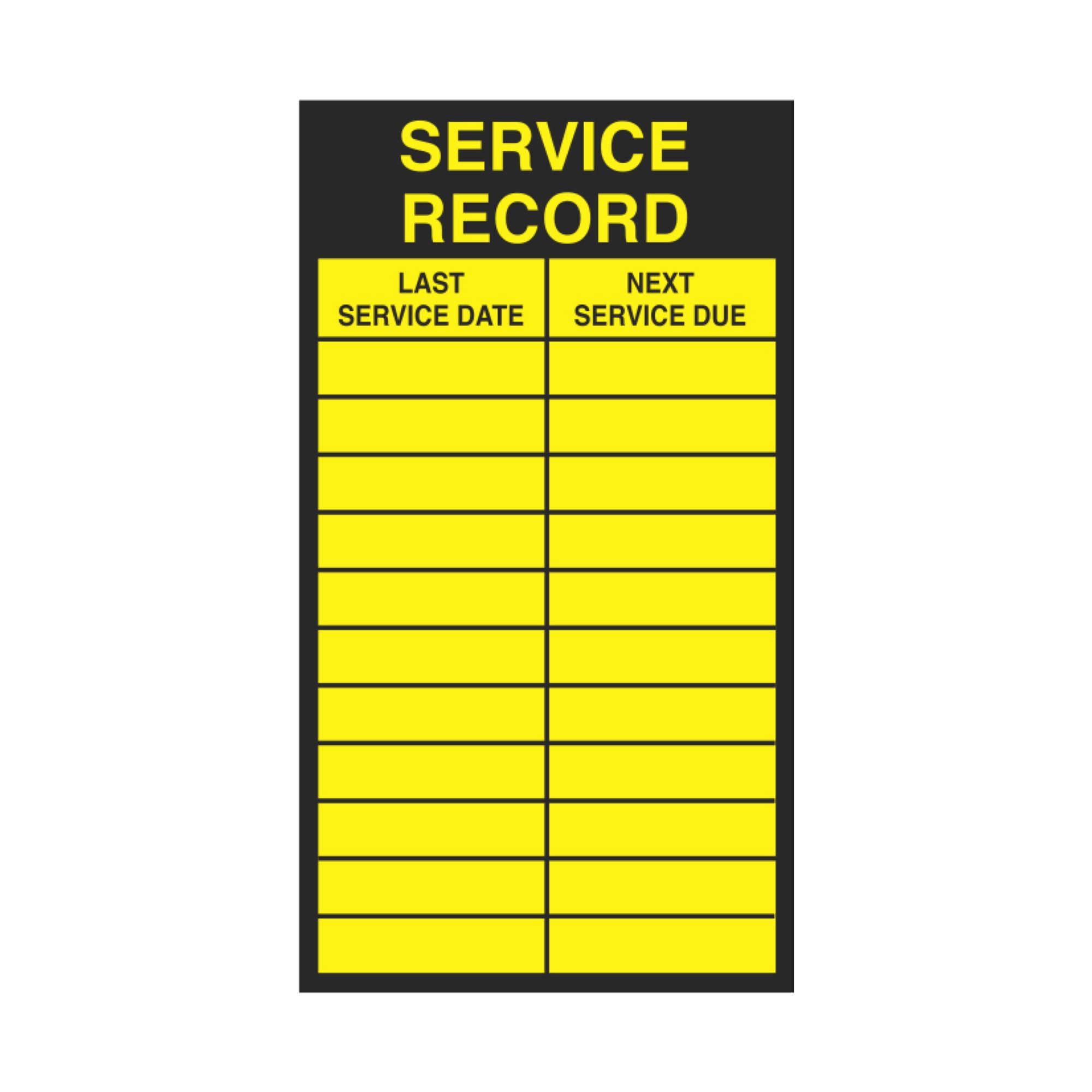 Service Record - Decal | Carlton Industries