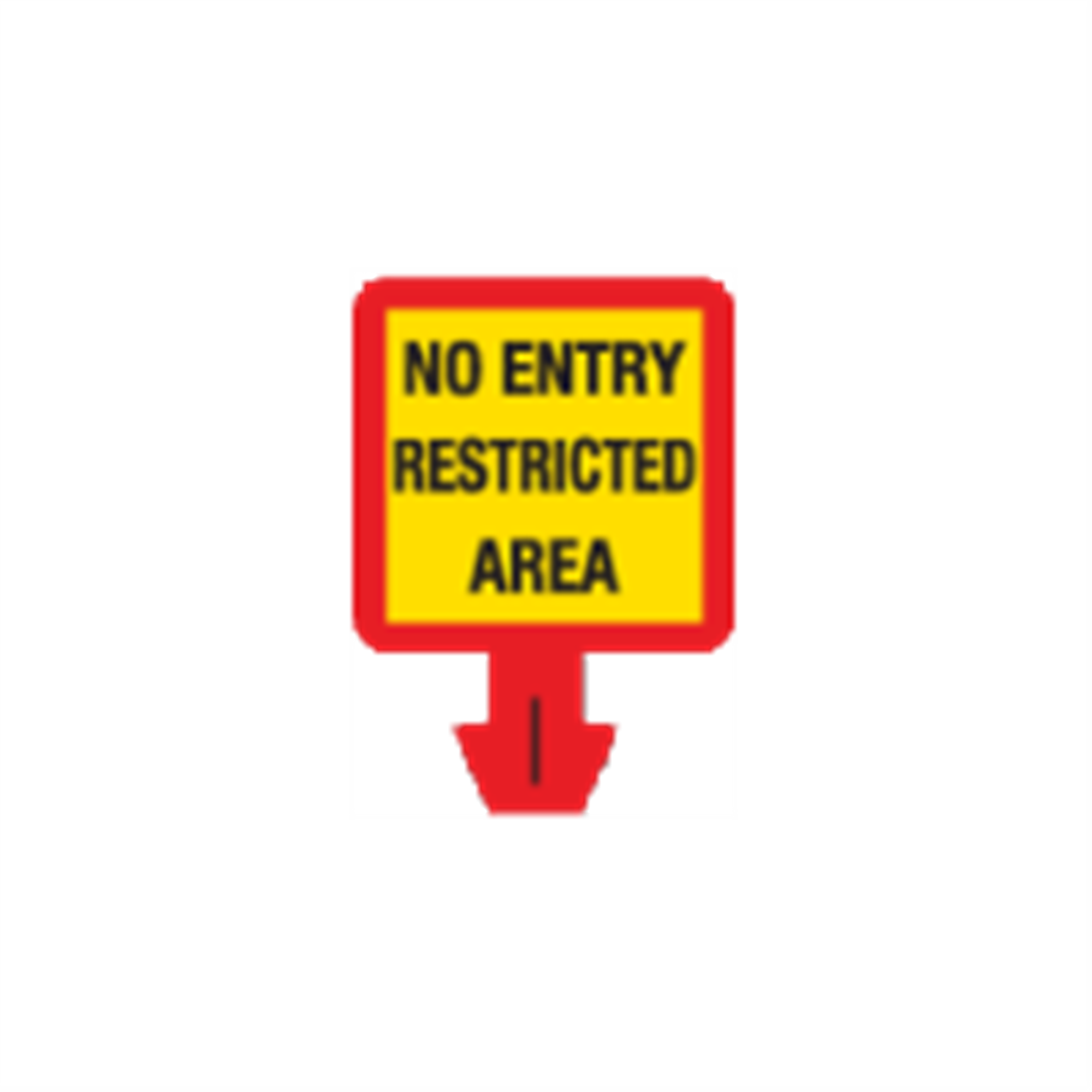 Safety Cone Accessories - No Entry - Restricted Area 8 x 8