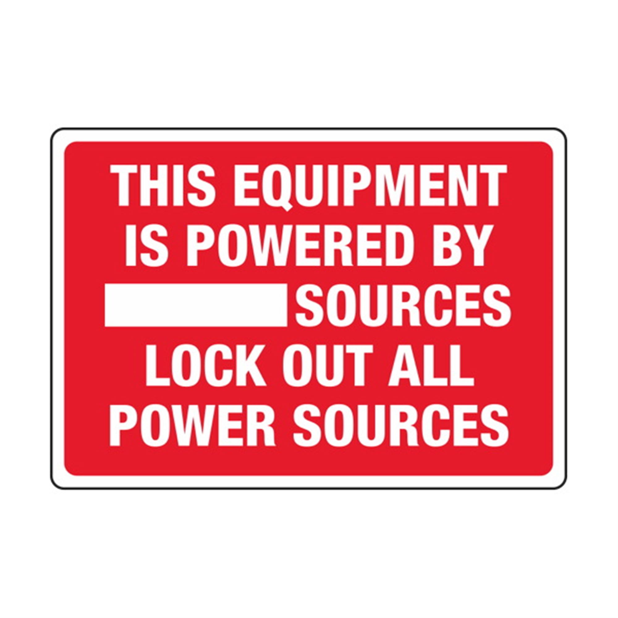 Equip. Powered By_Sources Lock Out All Power Sources - Decal | Carlton ...