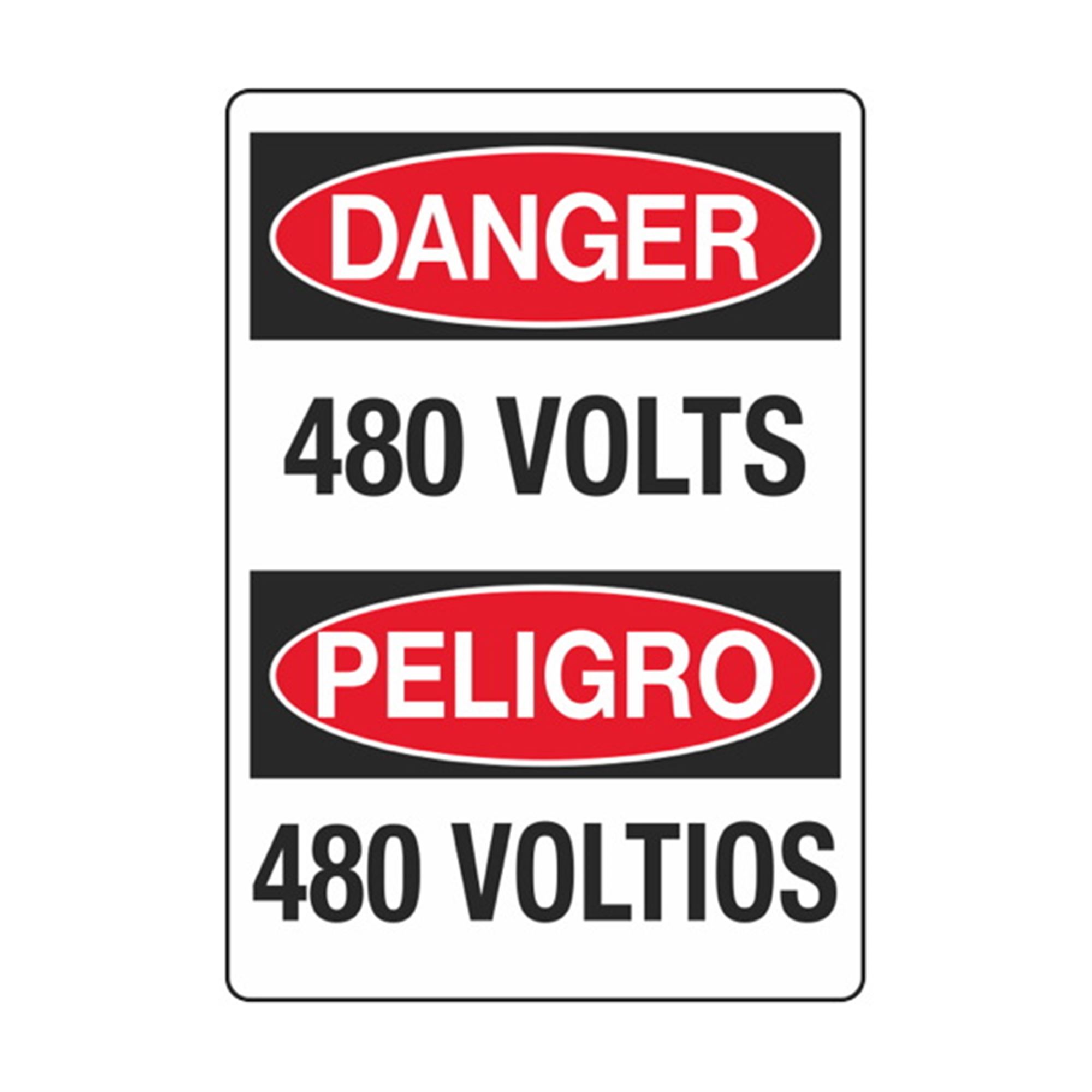 Danger 480 Volts / Peligro 480 Voltios - Decal | Carlton Industries