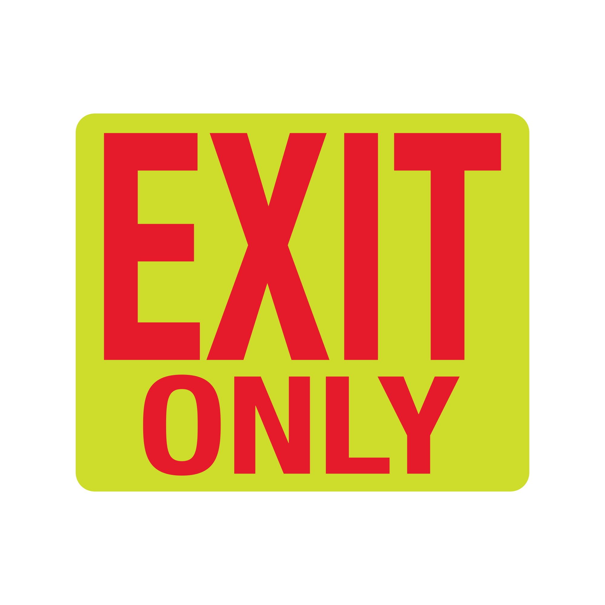 Exit Only Sign - 10 x 12 | Carlton Industries