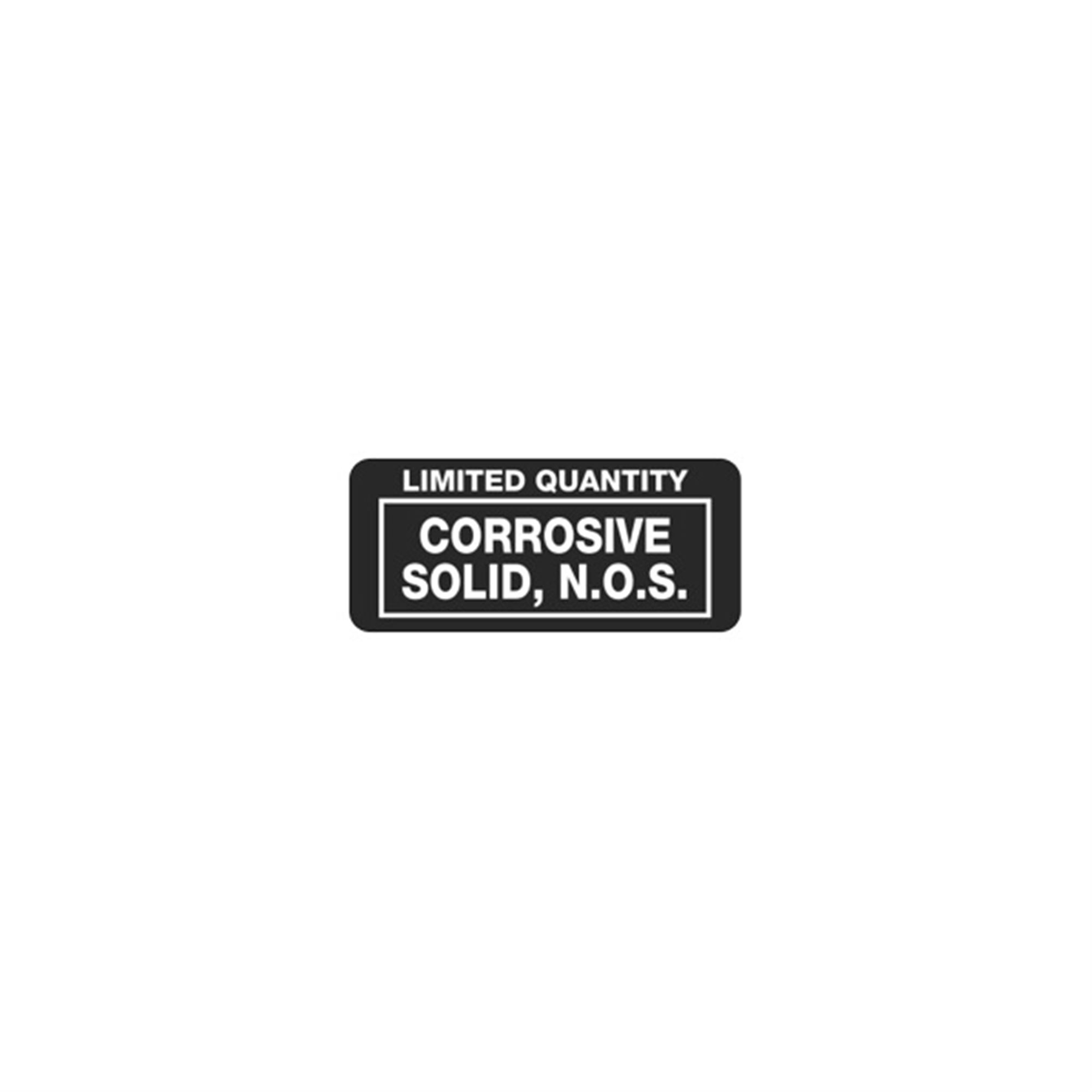 Limited Quantity Labels - Corrosive Solid, N.O.S. | Carlton Industries