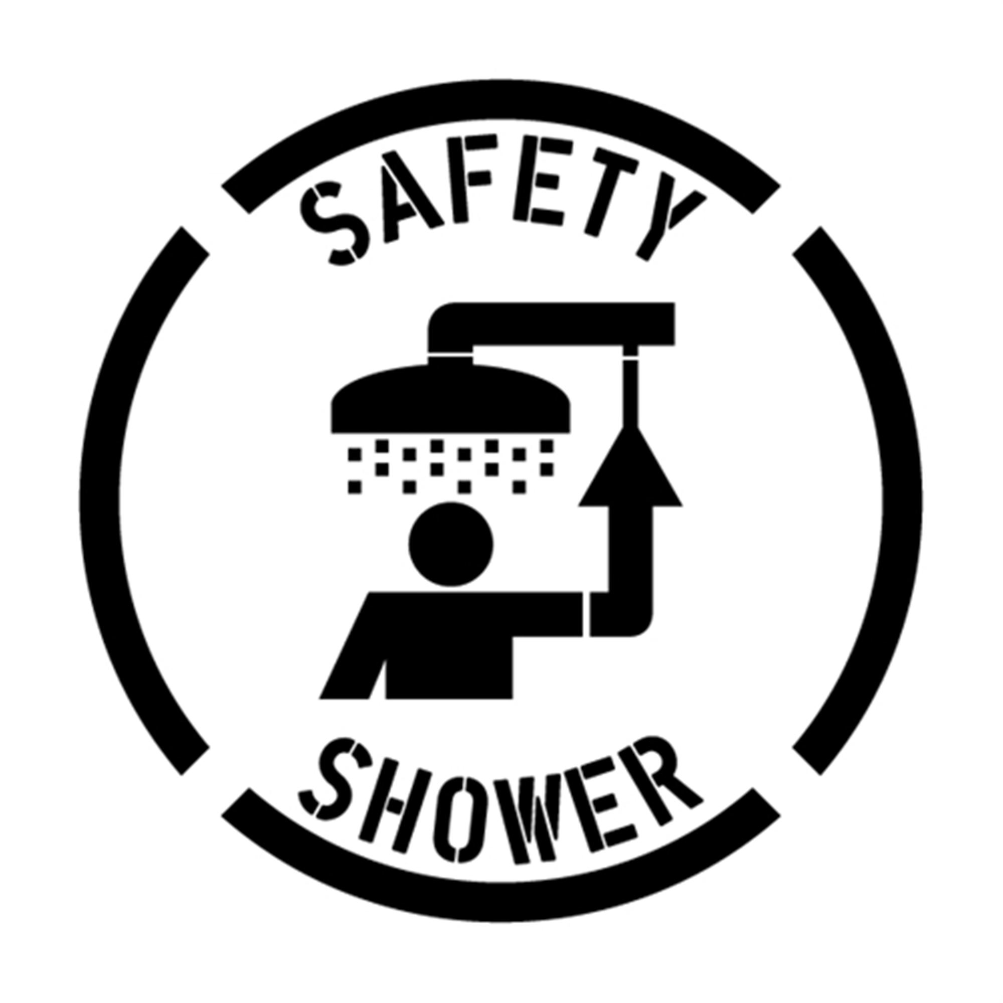 Safety Shower Stencil - 2' x 2' | Carlton Industries