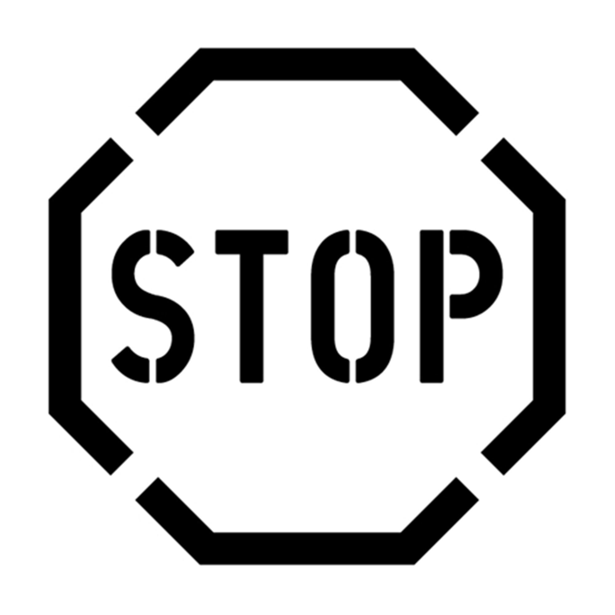 Stop Sign Stencil - 2' x 2' | Carlton Industries