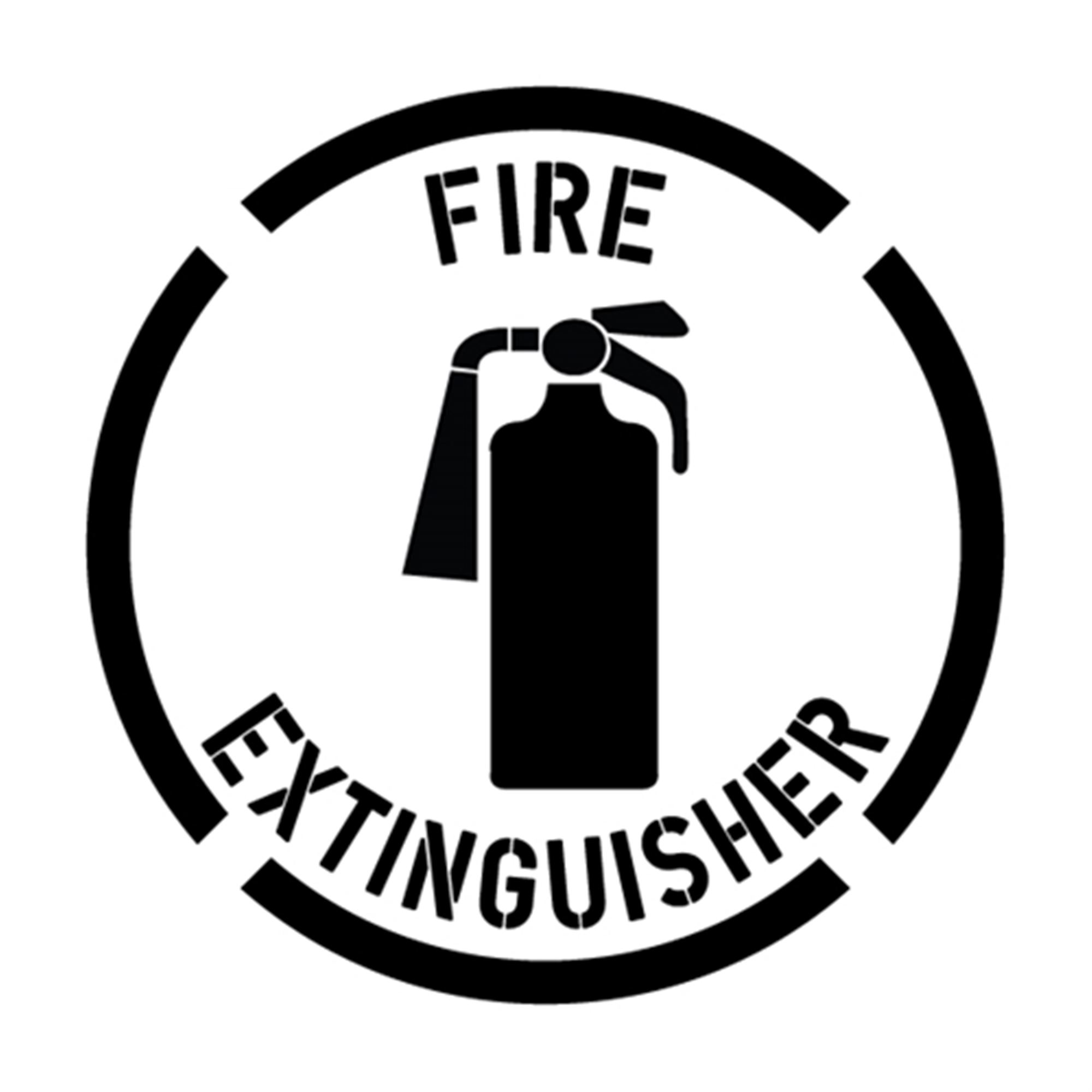 Fire Extinguisher Stencil - 2' x 2' | Carlton Industries