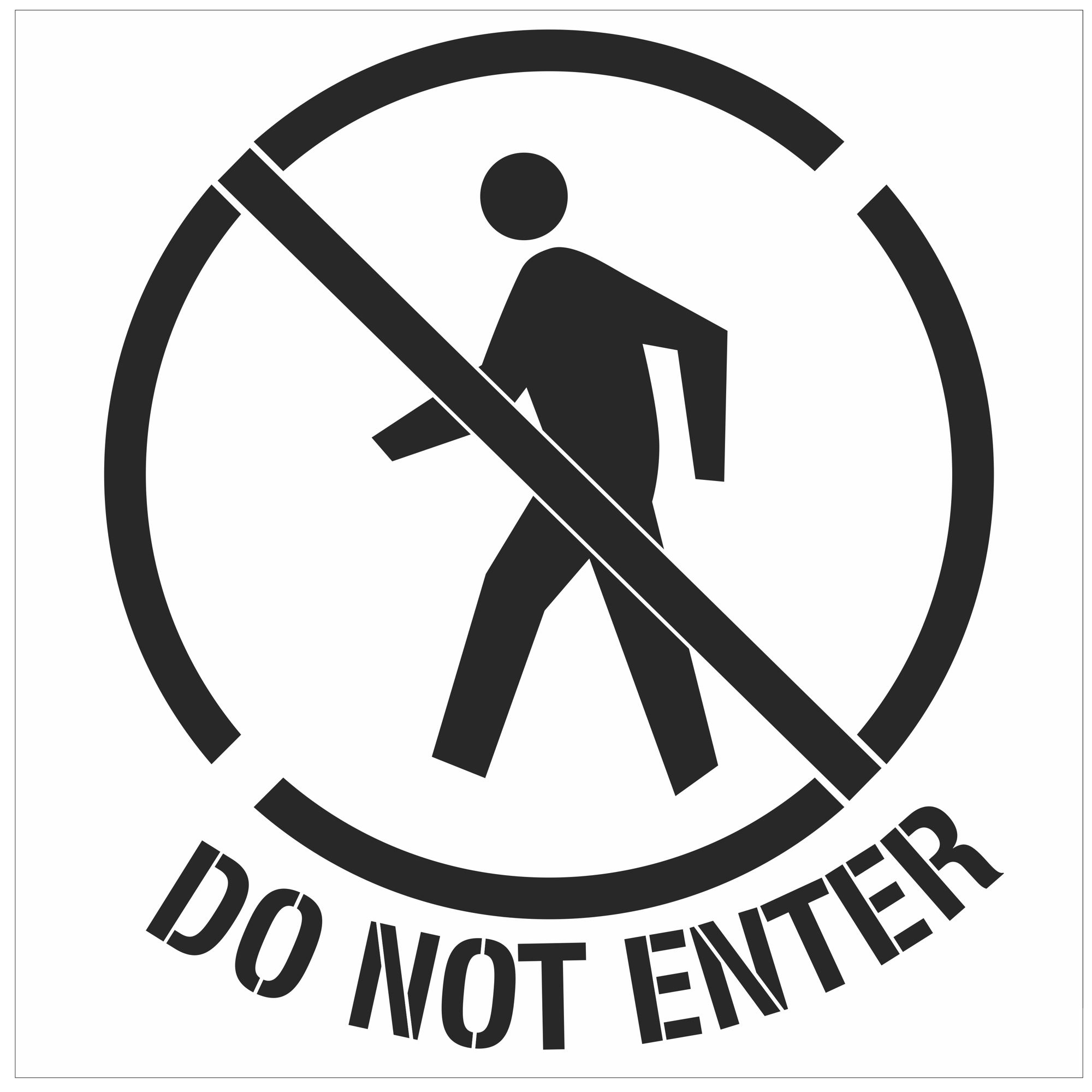 Do Not Enter Stencil - 2' x 2' | Carlton Industries