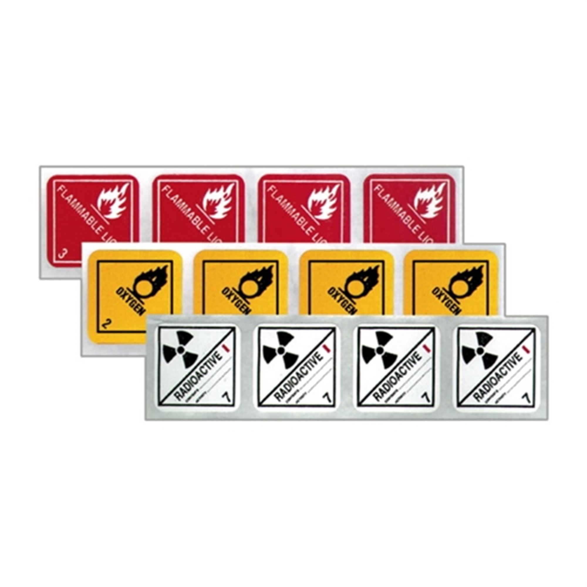 Mini Hazmat Labels - Oxygen 1 x 1 | Carlton Industries